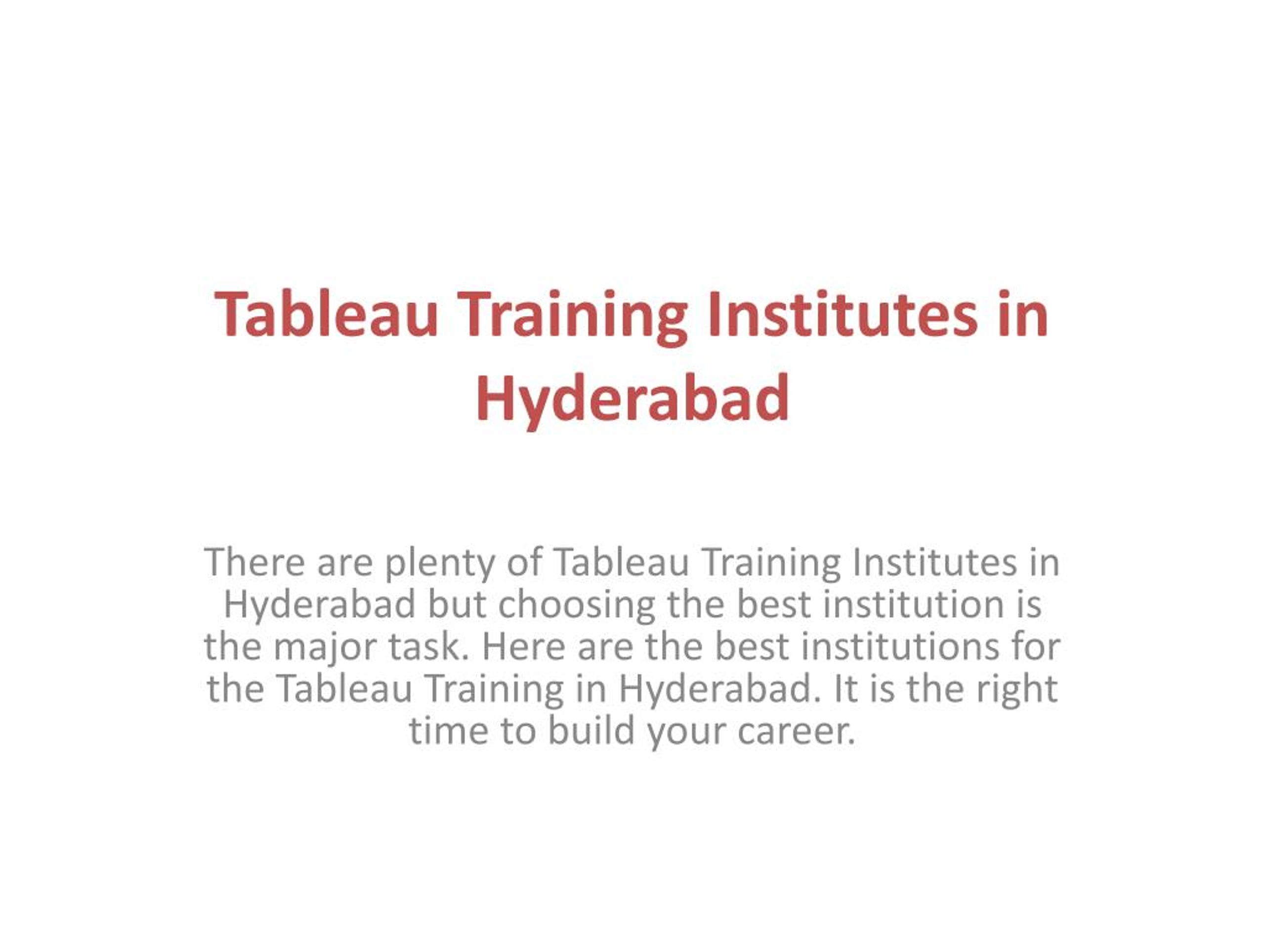 PPT - Tableau training in Hyderabad PowerPoint Presentation, free ...