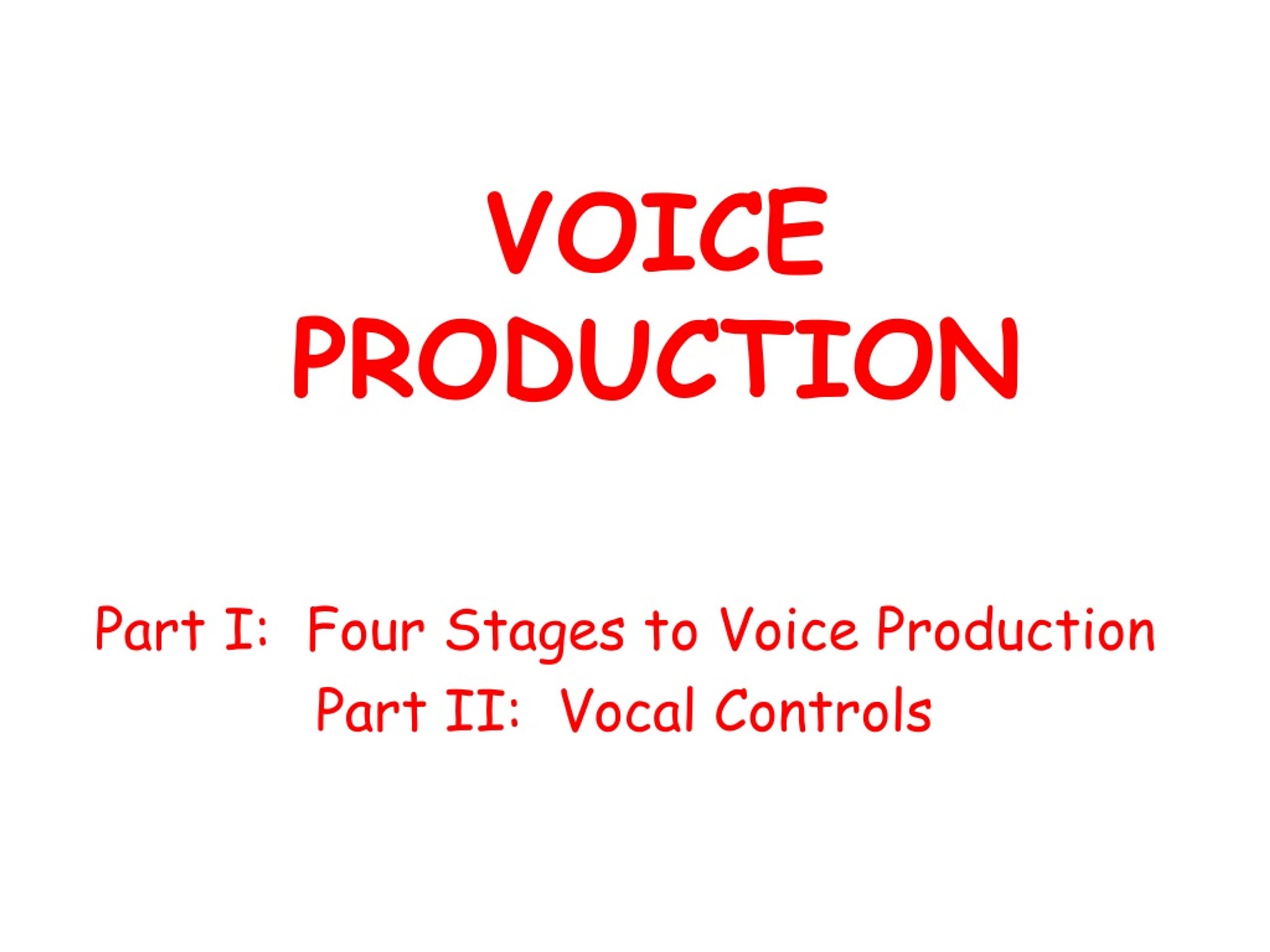 PPT - VOICE PRODUCTION PowerPoint Presentation, free download - ID:73337