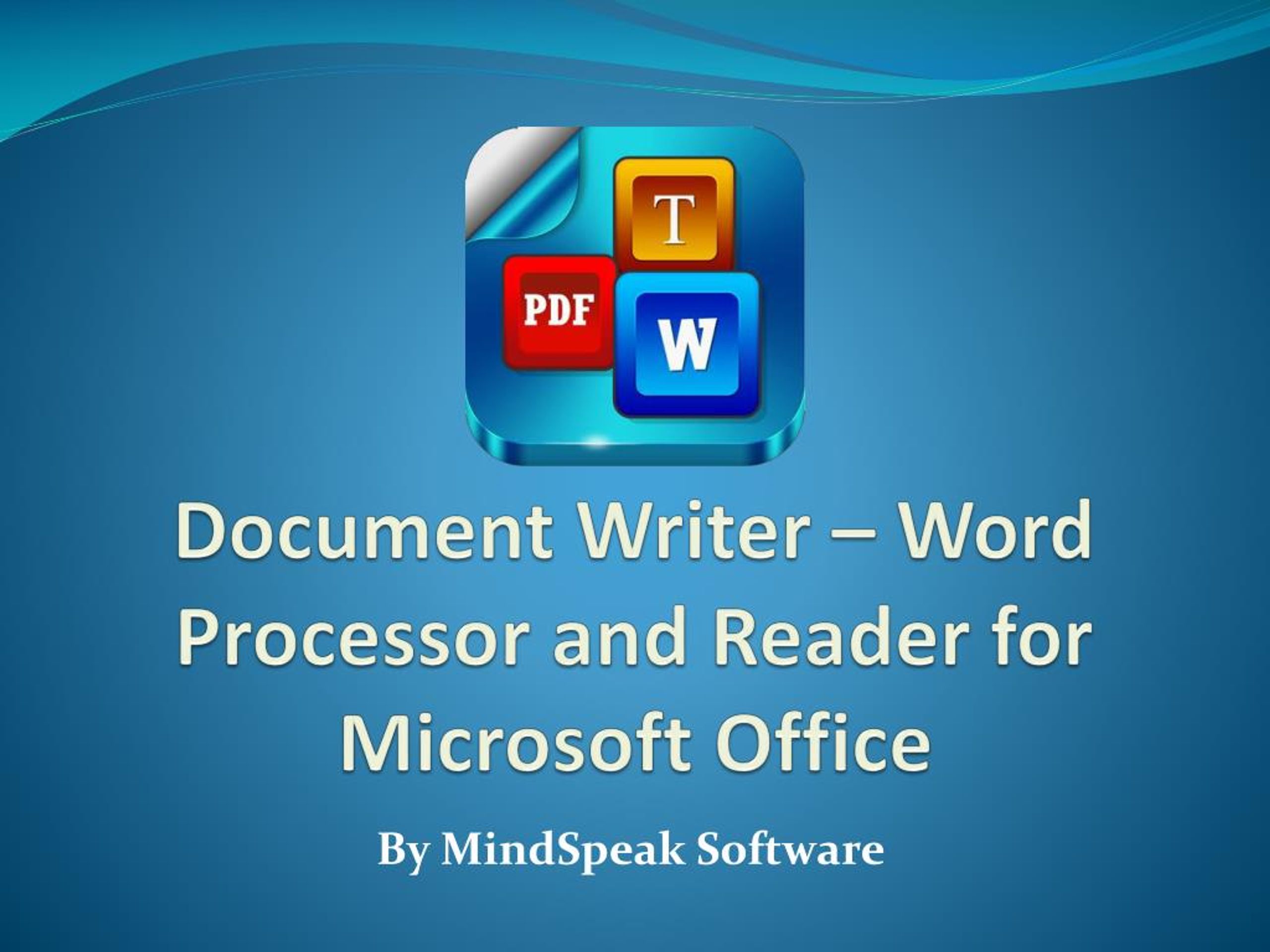PPT - Document Writer - Word Processor and Reader for Microsoft Office ...