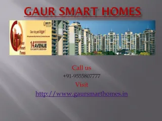PPT - 14th Avenue has been recently launched by Gaur Smart Homes ...