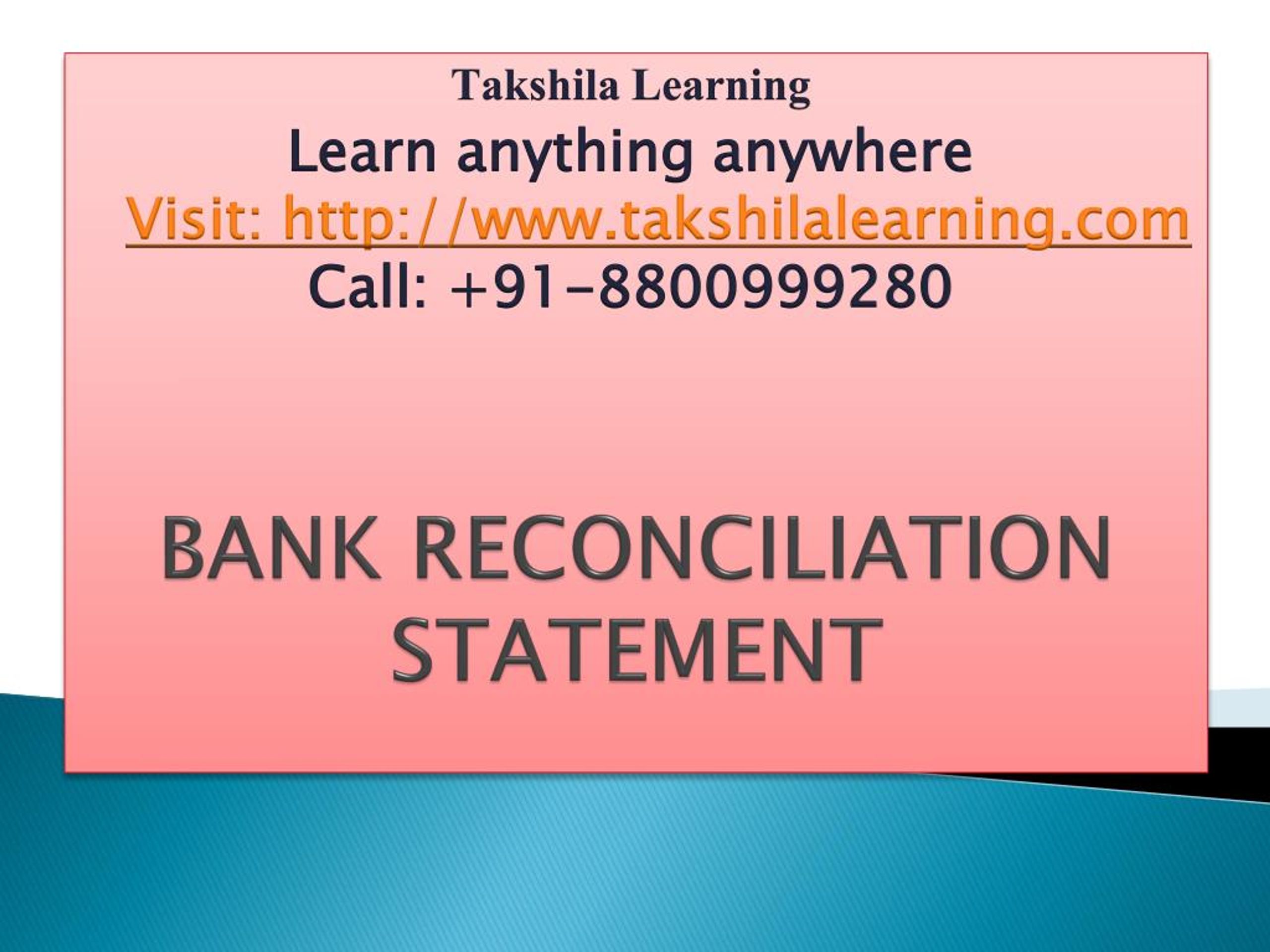 PPT - Bank Reconciliation Statement PowerPoint Presentation, free ...