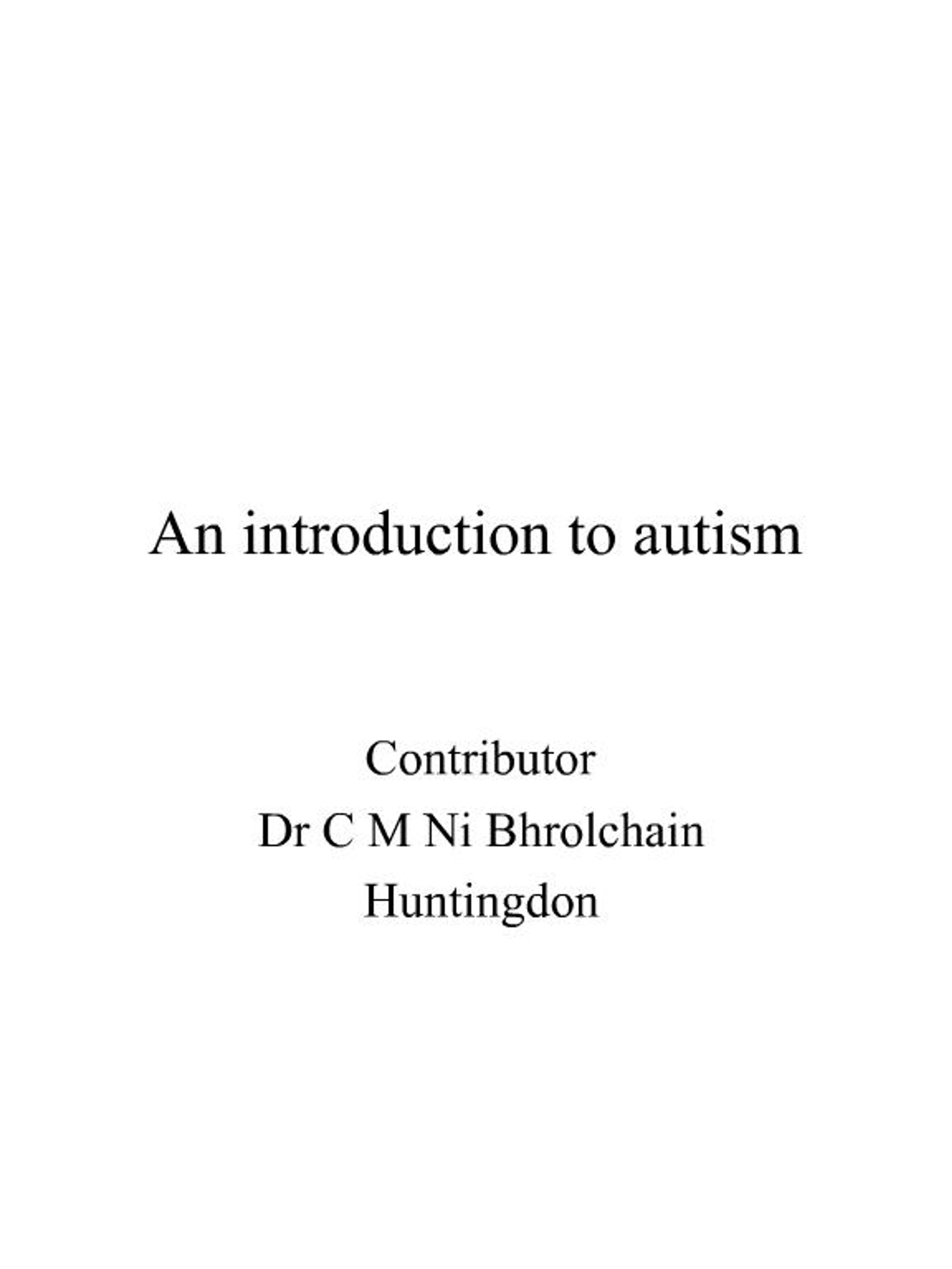 PPT - An introduction to autism PowerPoint Presentation, free download ...