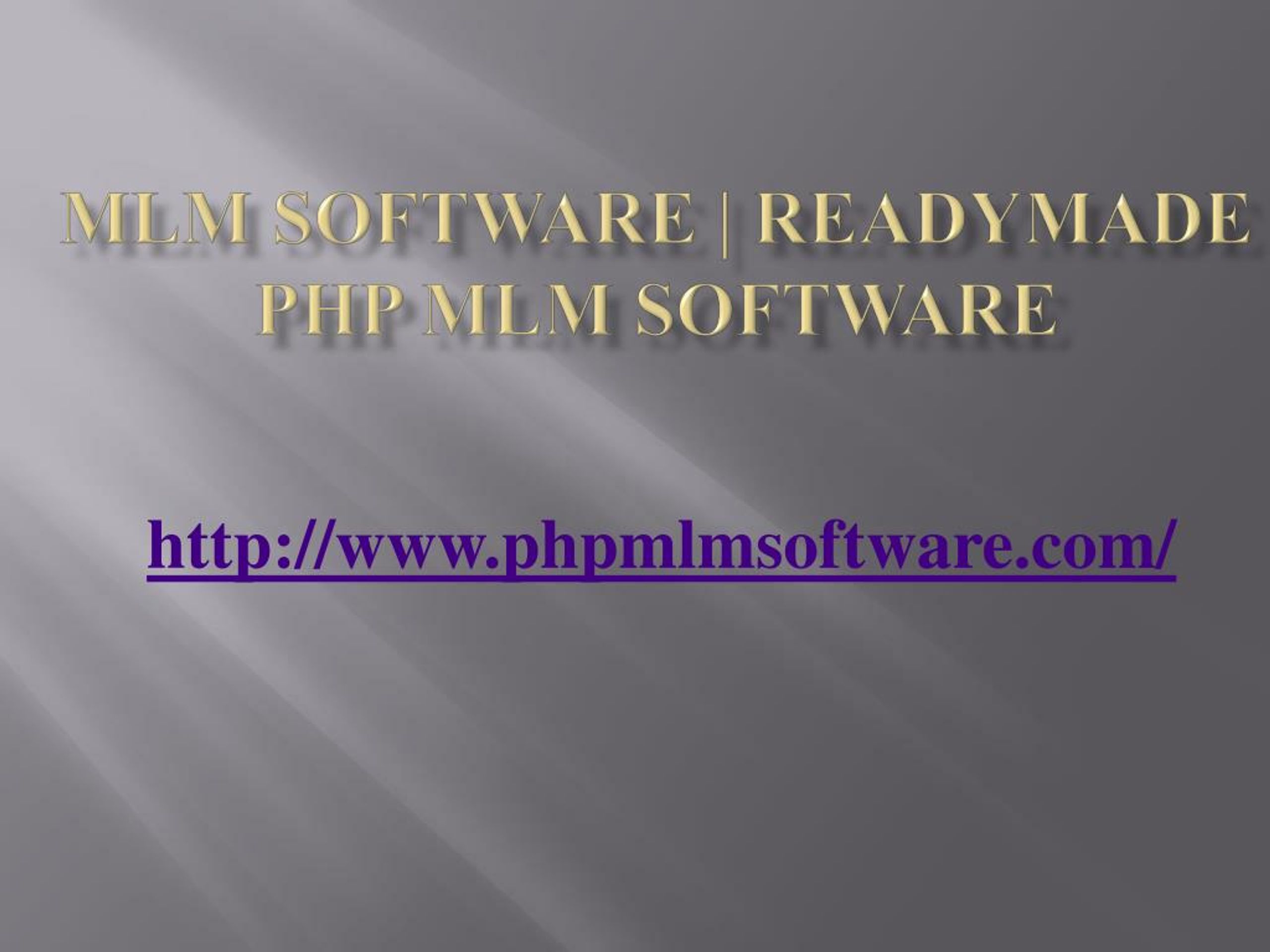 PPT - MLM Software | Readymade PHP MLM Software PowerPoint Presentation ...