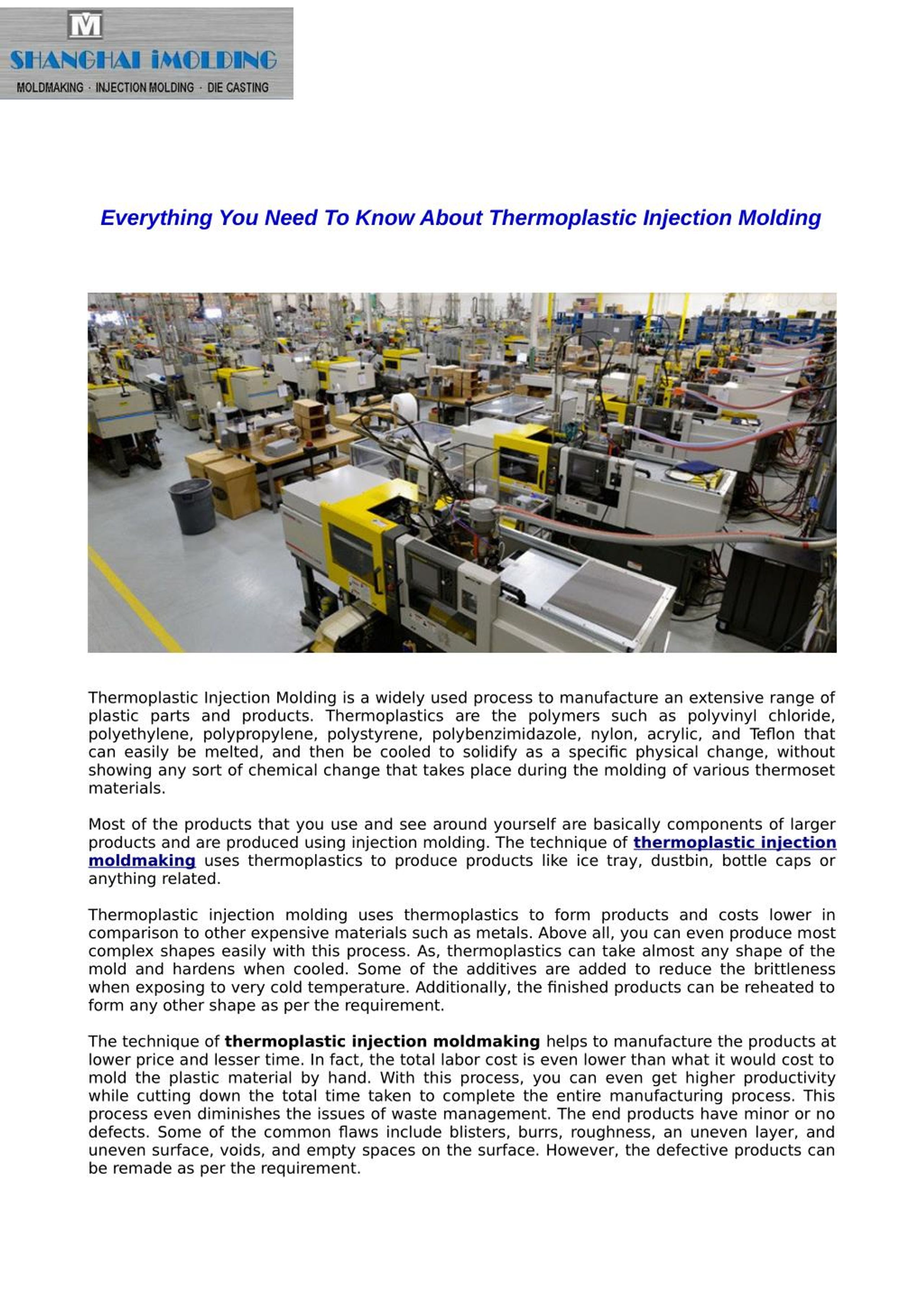 PPT - Thermoplastic Injection Molding & Moldmaking Process PowerPoint ...