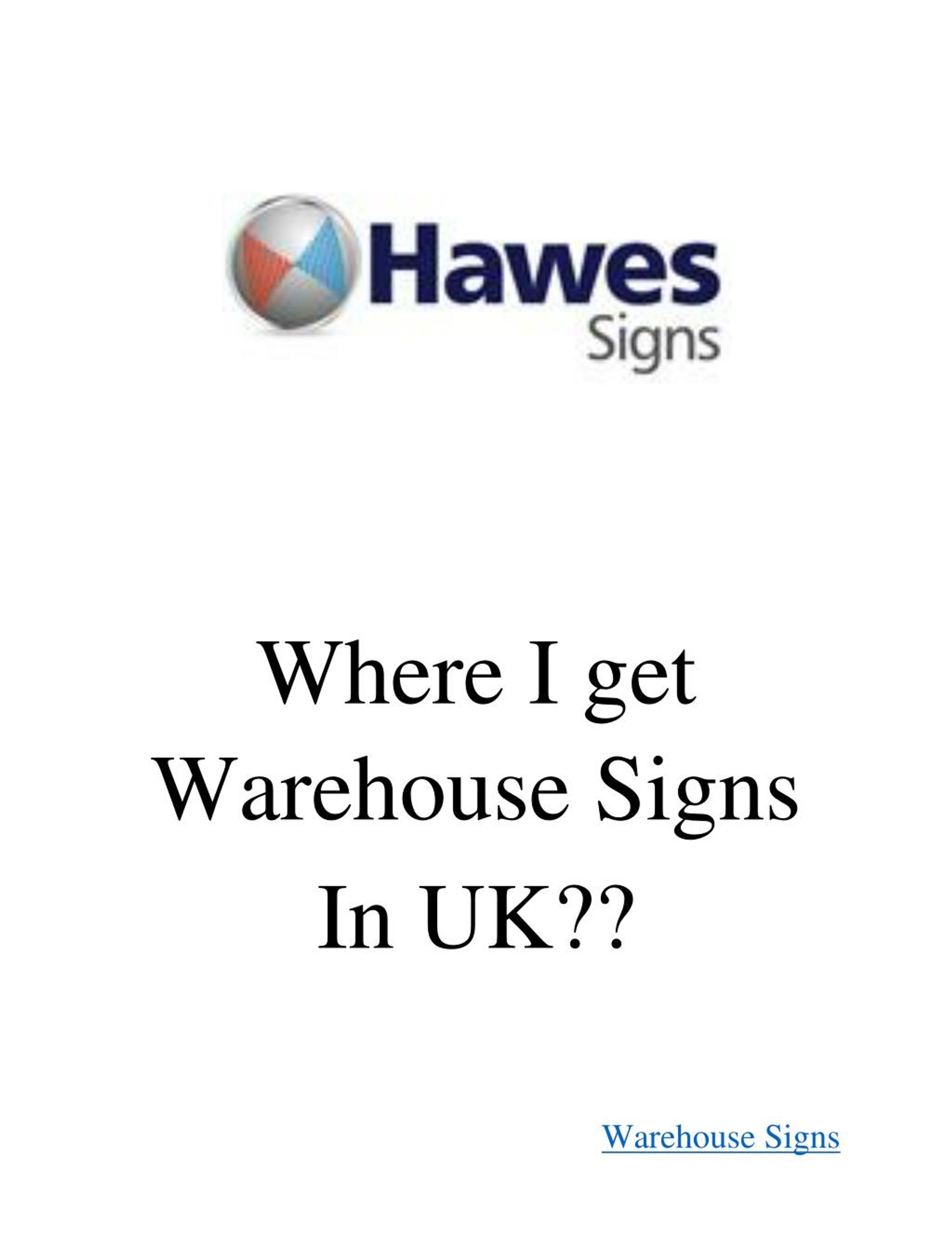PPT - Warehouse Signs PowerPoint Presentation, free download - ID:7362868