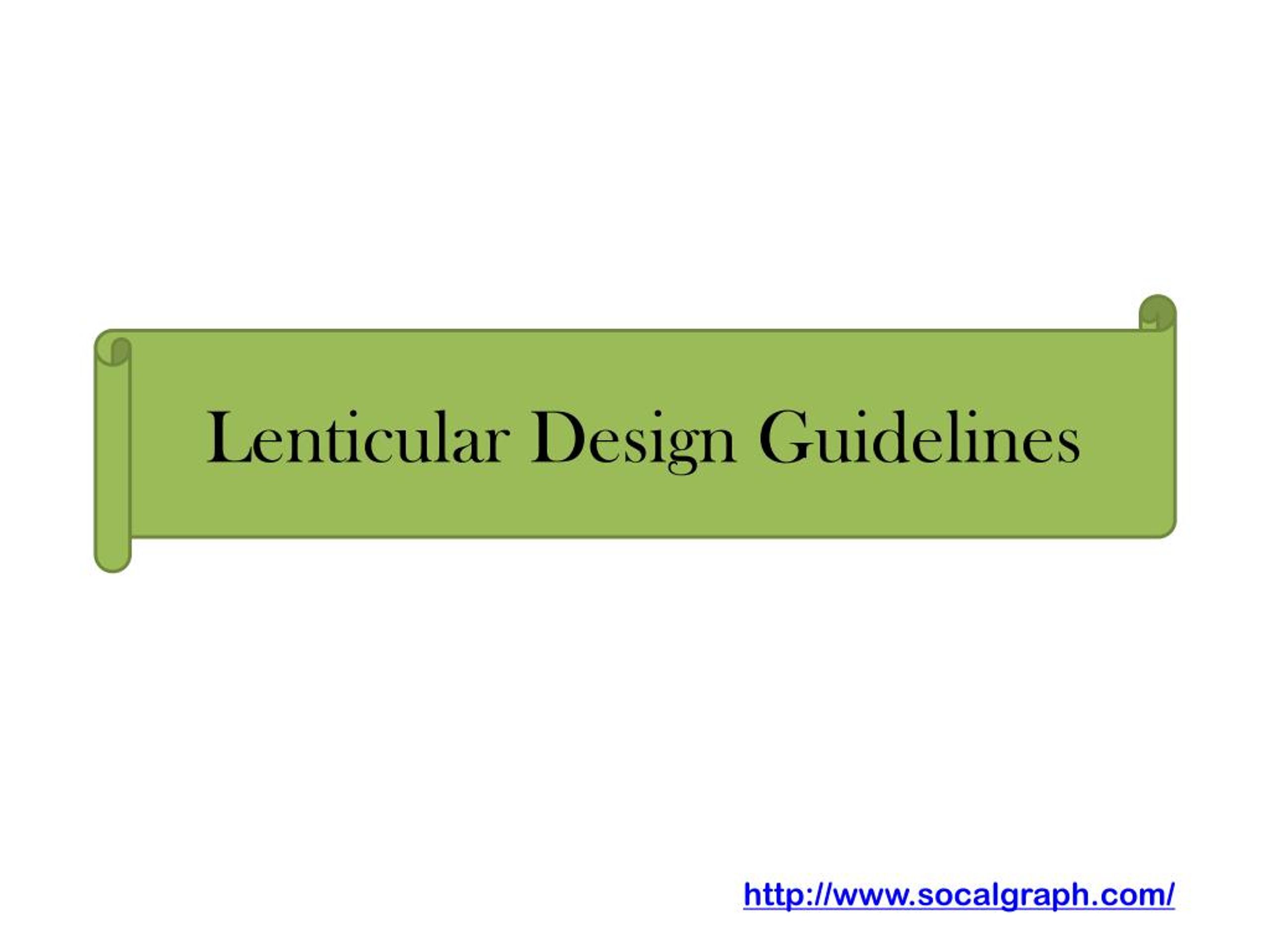PPT - Lenticular Design Guidelines PowerPoint Presentation, free ...