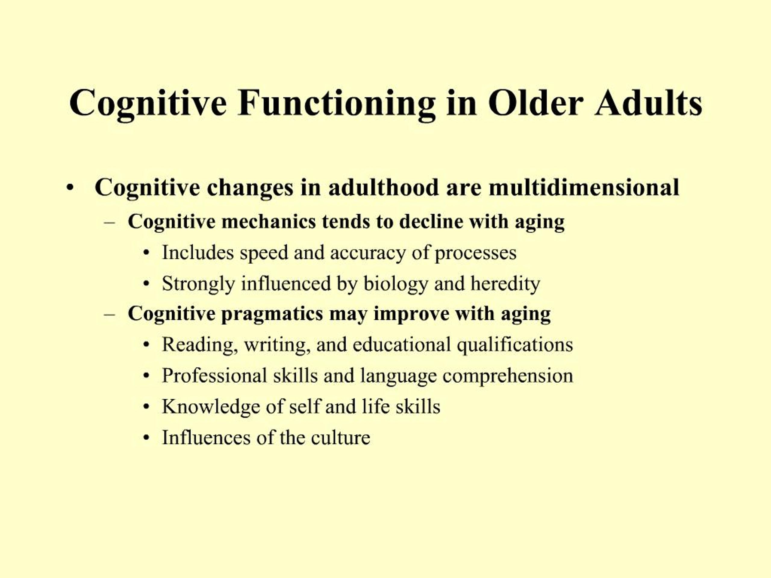 PPT - Chapter 18: Cognitive Development in Late Adulthood PowerPoint ...