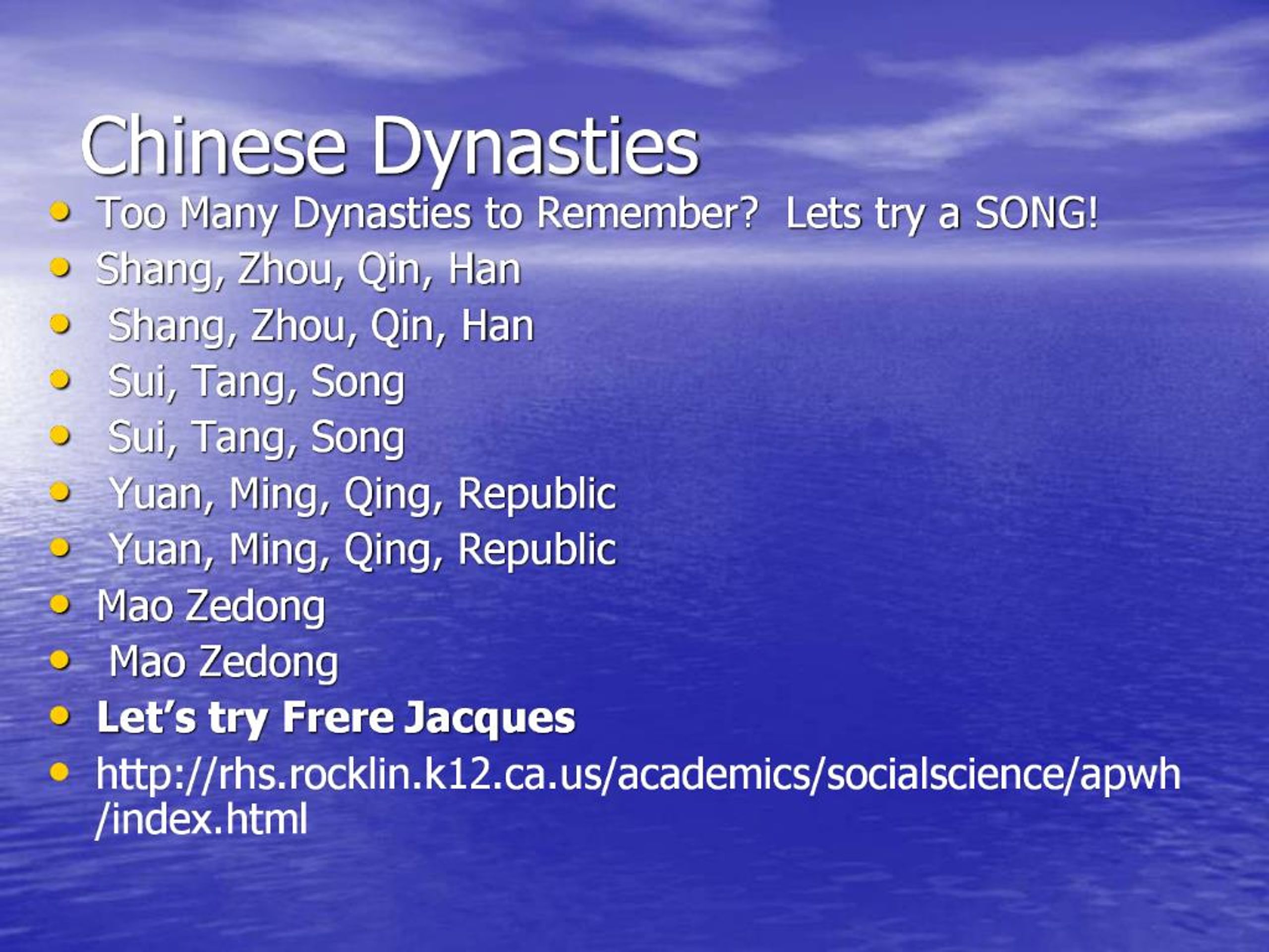 PPT - Chinese Dynasties PowerPoint Presentation, free download - ID:736751