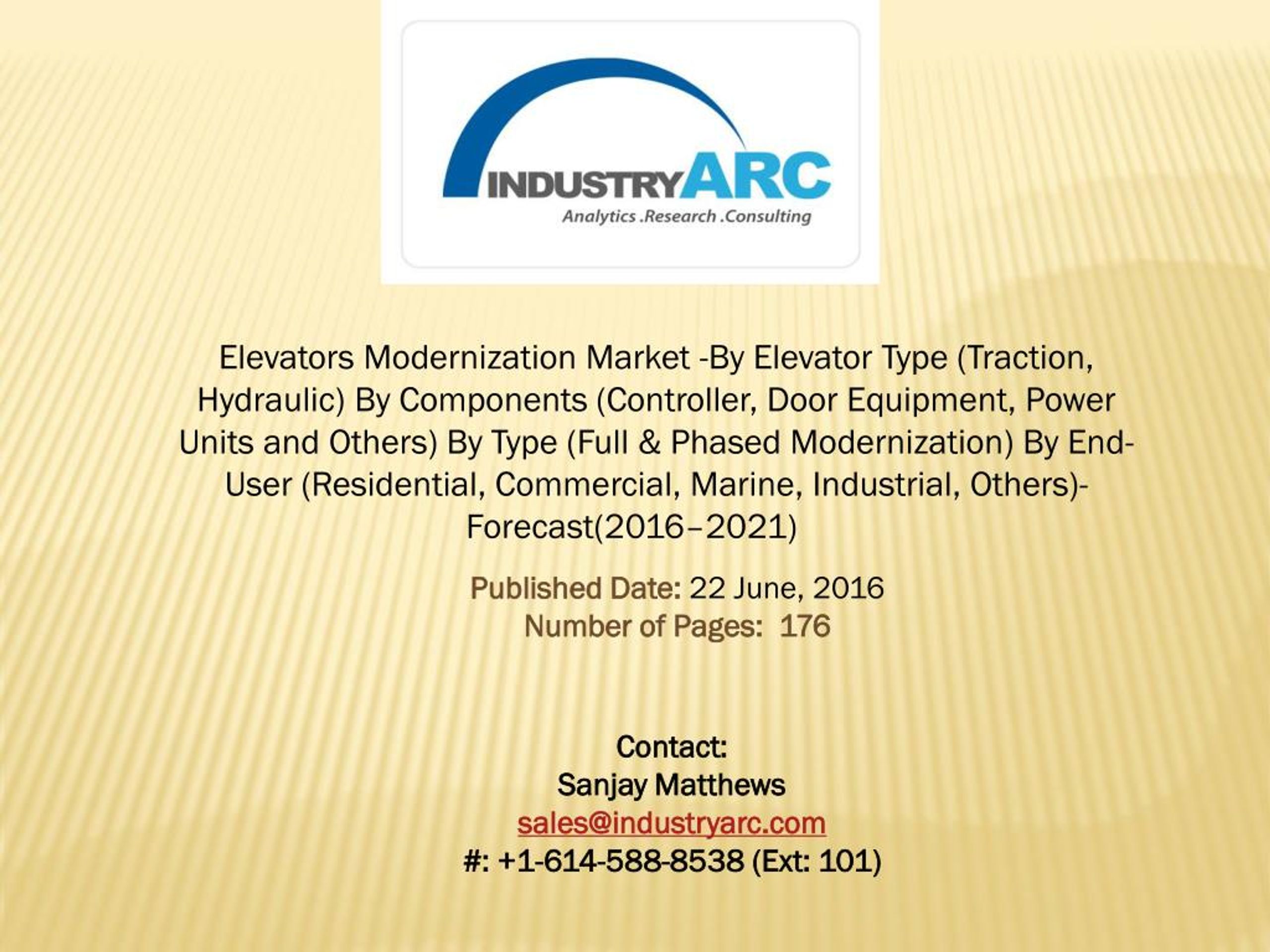 PPT - Elevators Modernization Market: increasing adoption of elevator ...