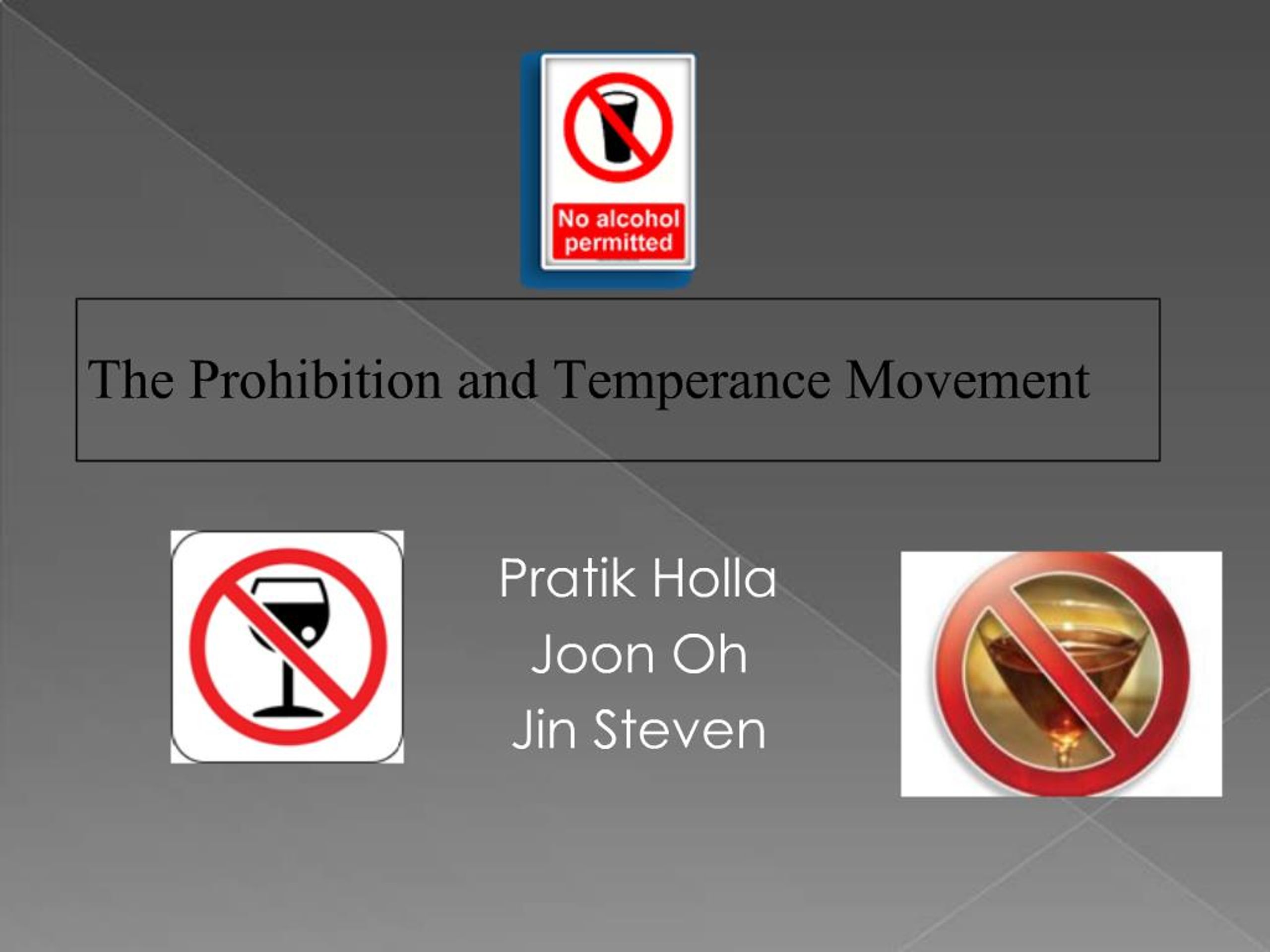 PPT - The Prohibition and Temperance Movement PowerPoint Presentation ...