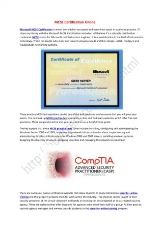 PPT - Is it worth getting MCSE Certification PowerPoint Presentation ...