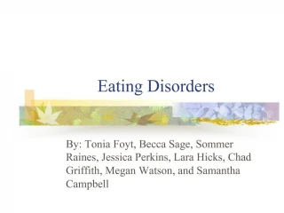 PPT - Nursing Management of Eating Disorders PowerPoint Presentation ...