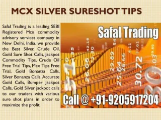PPT - Commodity Jackpot Call | Single Target MCX Tips PowerPoint ...