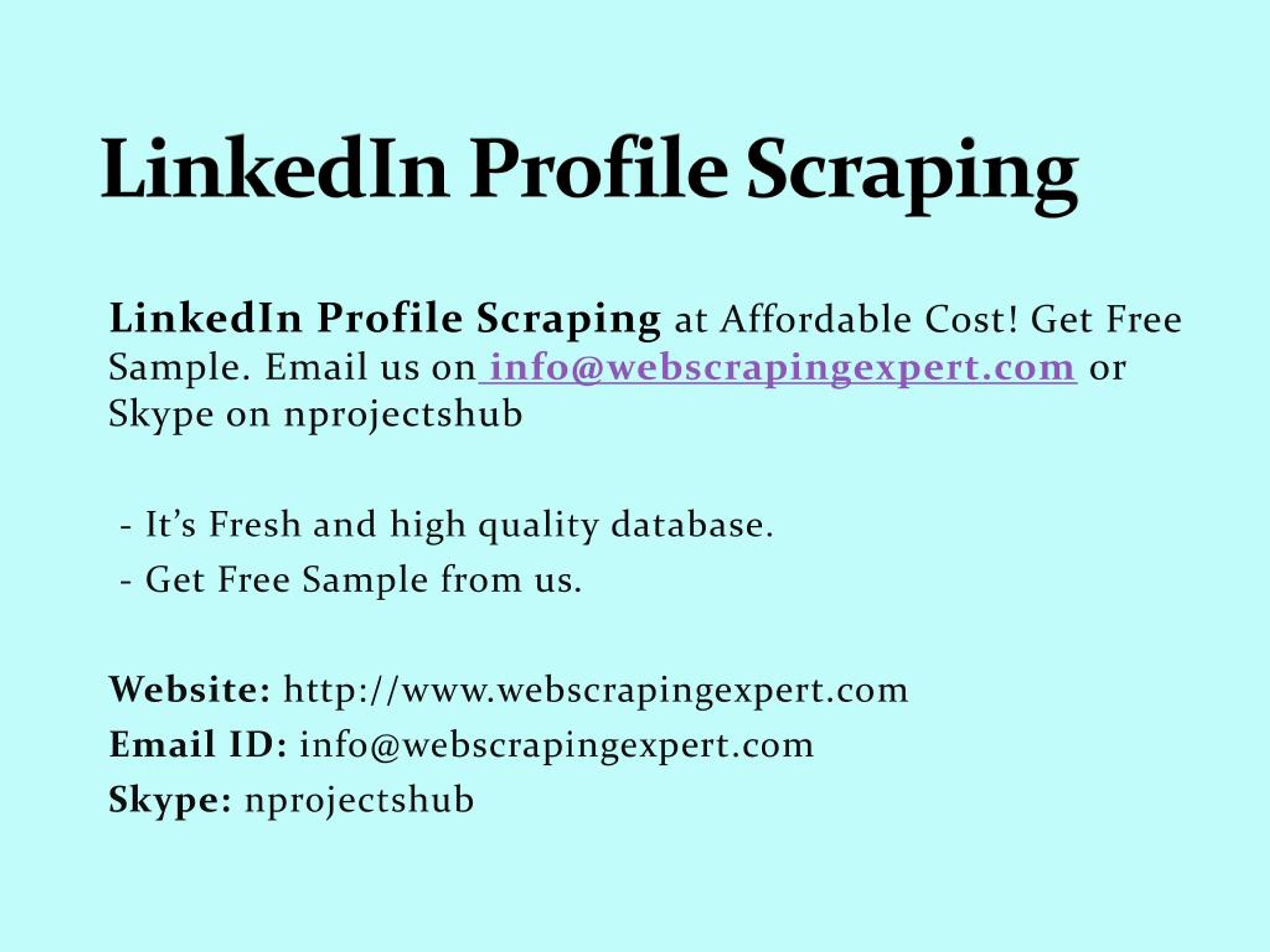 PPT - linkedin profile scraping PowerPoint Presentation, free download ...