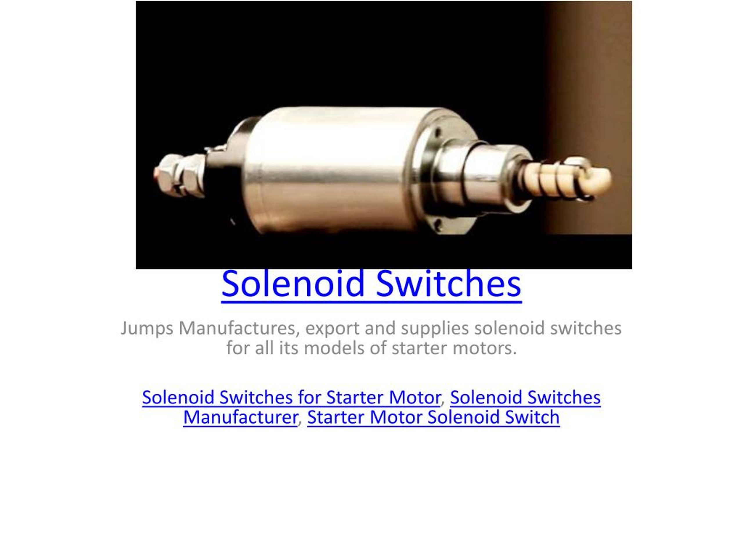 PPT - Solenoid Switches PowerPoint Presentation, free download - ID:7404540
