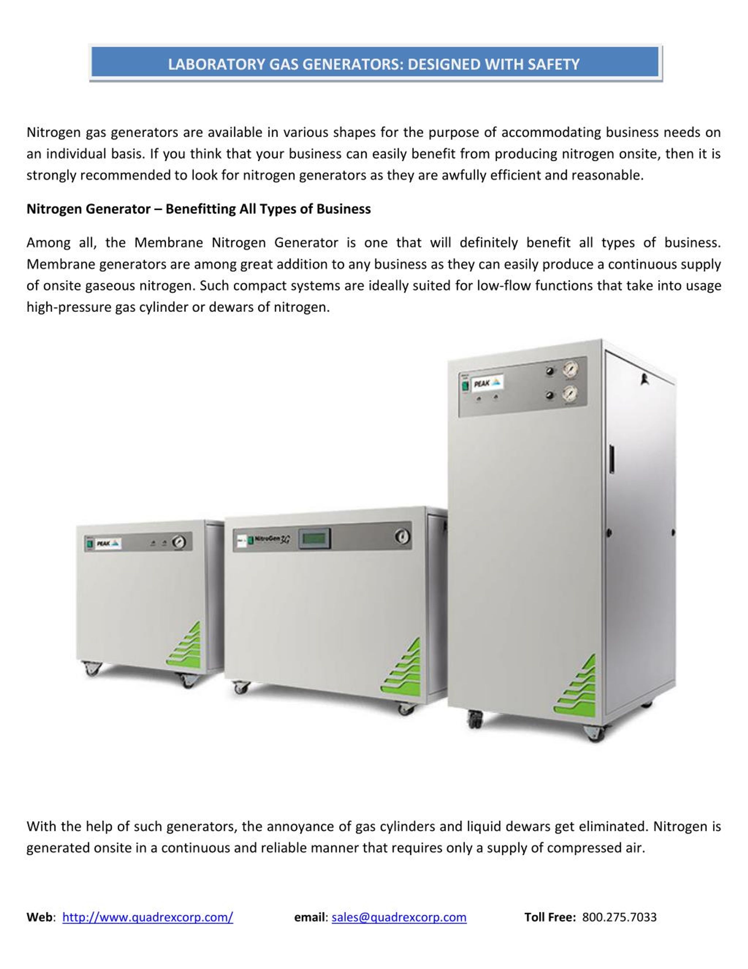 PPT - LABORATORY GAS GENERATORS DESIGNED WITH SAFETY PowerPoint ...