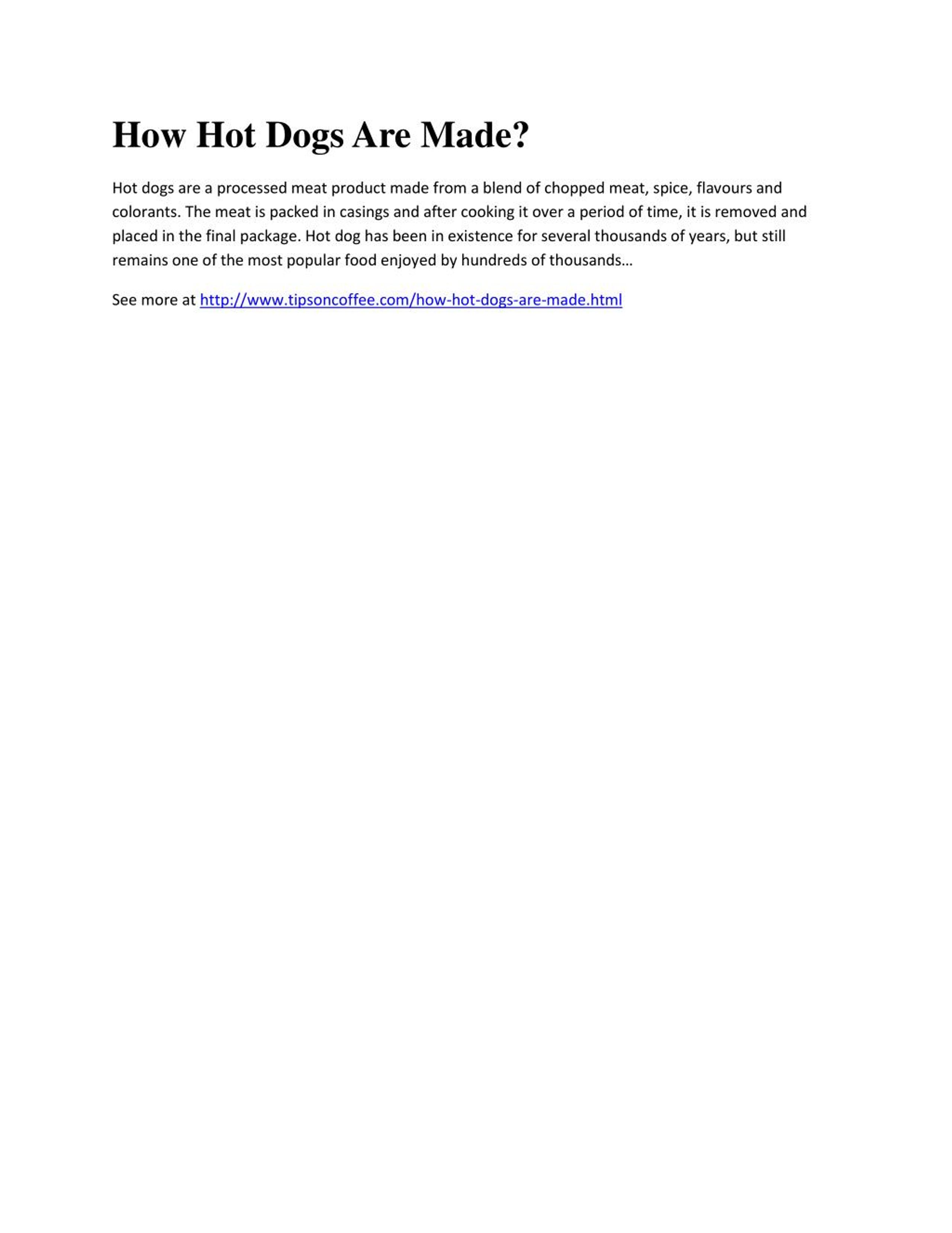 PPT - How Hot Dogs Are Made? PowerPoint Presentation, free download ...