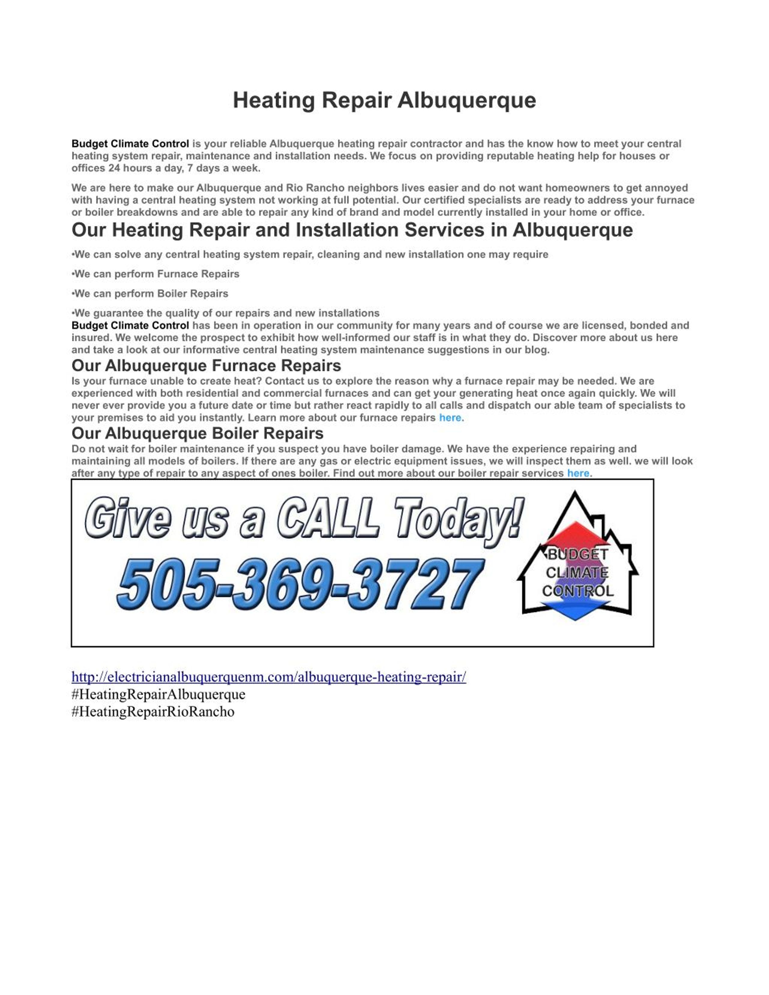 PPT - Heating Repair Albuquerque PowerPoint Presentation, free download ...
