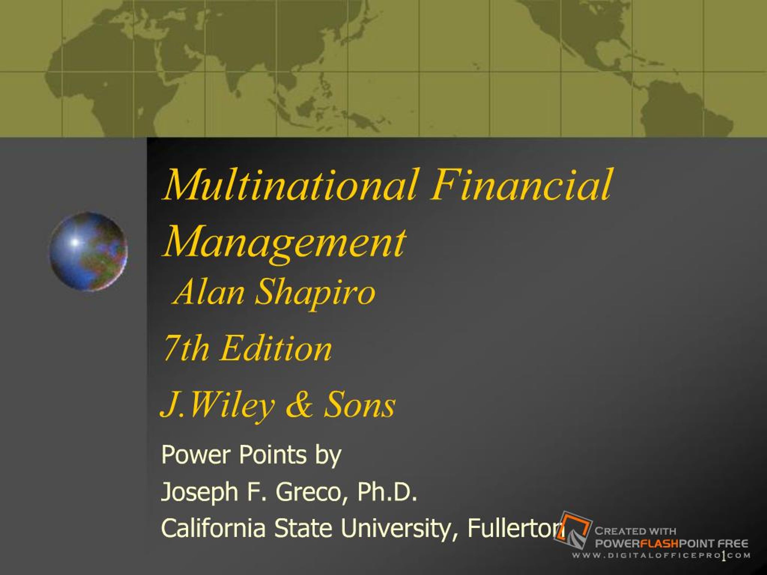 PPT - Multinational Financial Management PowerPoint Presentation, free ...