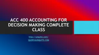 PPT - ACC 400 COMPLETE CLASS PowerPoint Presentation, free download ...