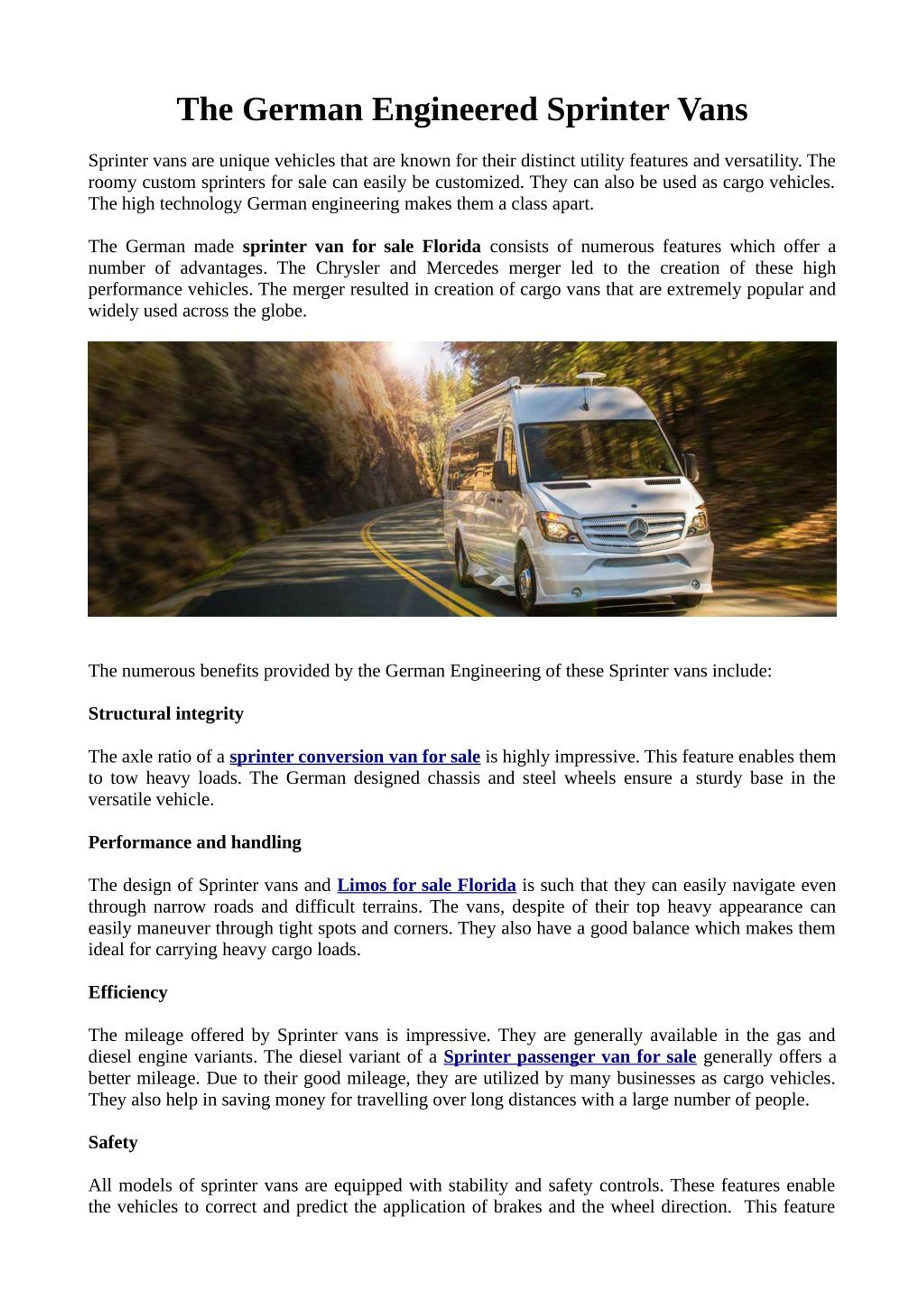 PPT - The German Engineered Sprinter Vans PowerPoint Presentation, free ...