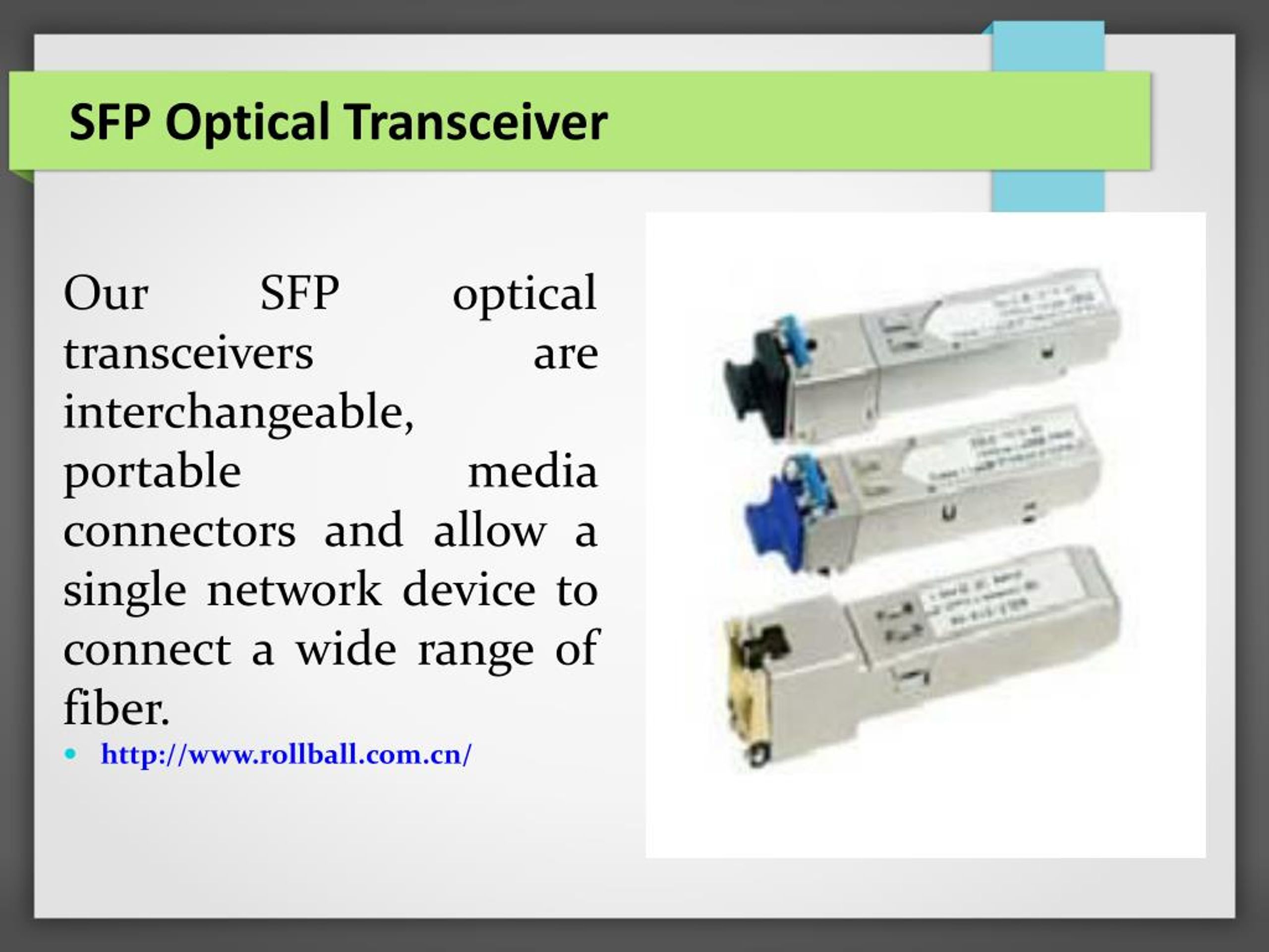 PPT - SFP Optical Transceiver PowerPoint Presentation, free download ...