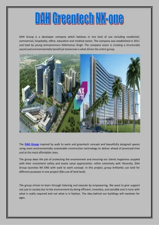 PPT - DAH Greentech NX One The latest housing project of DAH Greentech ...