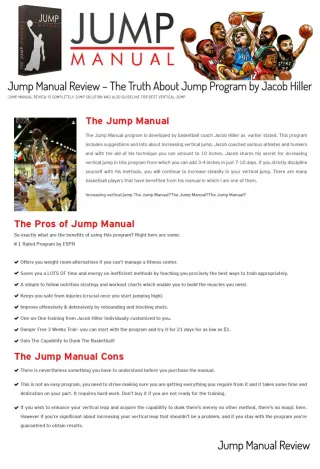 PPT - The Jump Manual PDF EBook Free Download | Jacob Hiller PowerPoint ...