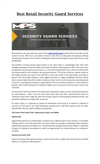 PPT - Retail security guard agencies In Mumbai _TOP IPS GROUP ...