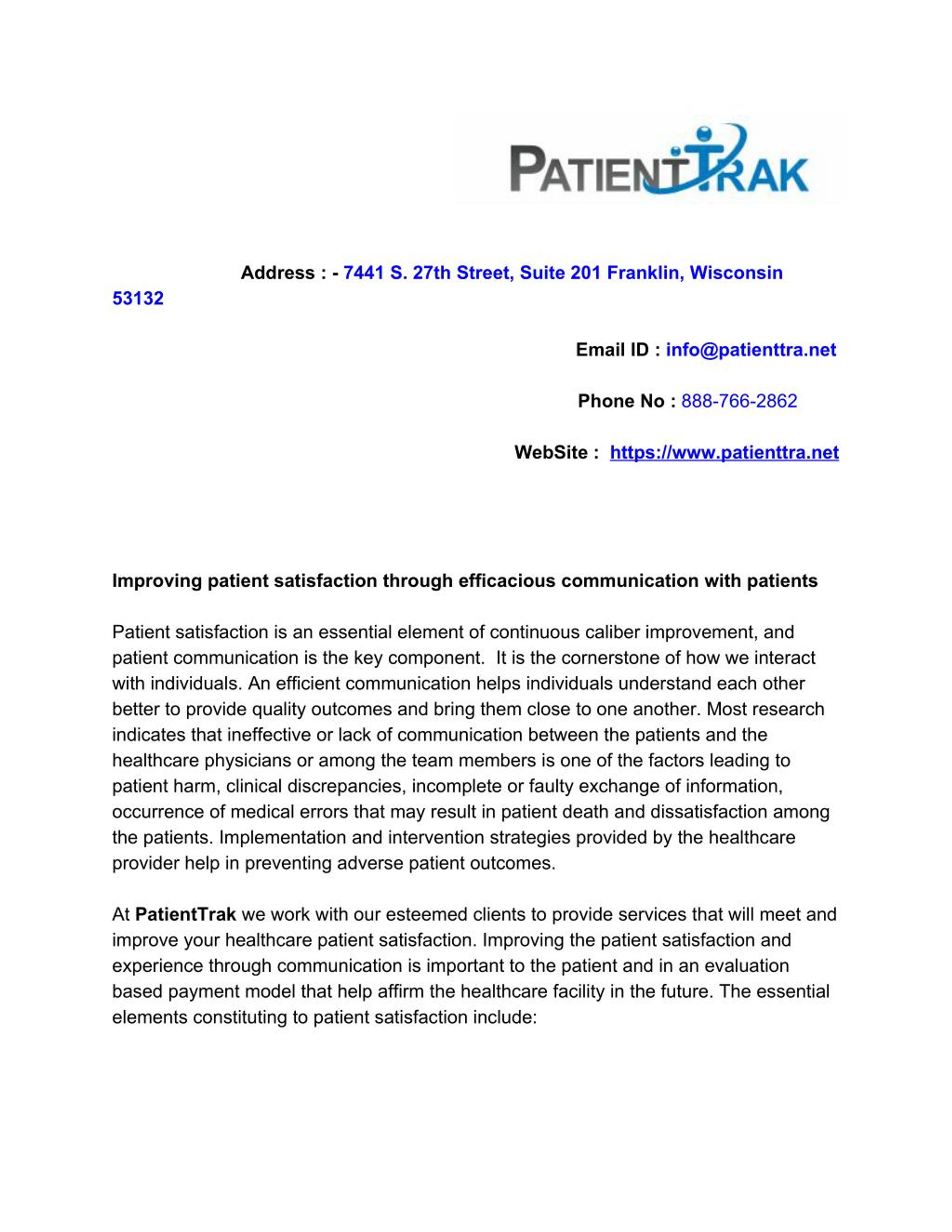 PPT - Improving patient satisfaction through efficacious communication ...