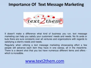 PPT - SMS Marketing | Text Message Marketing PowerPoint Presentation ...