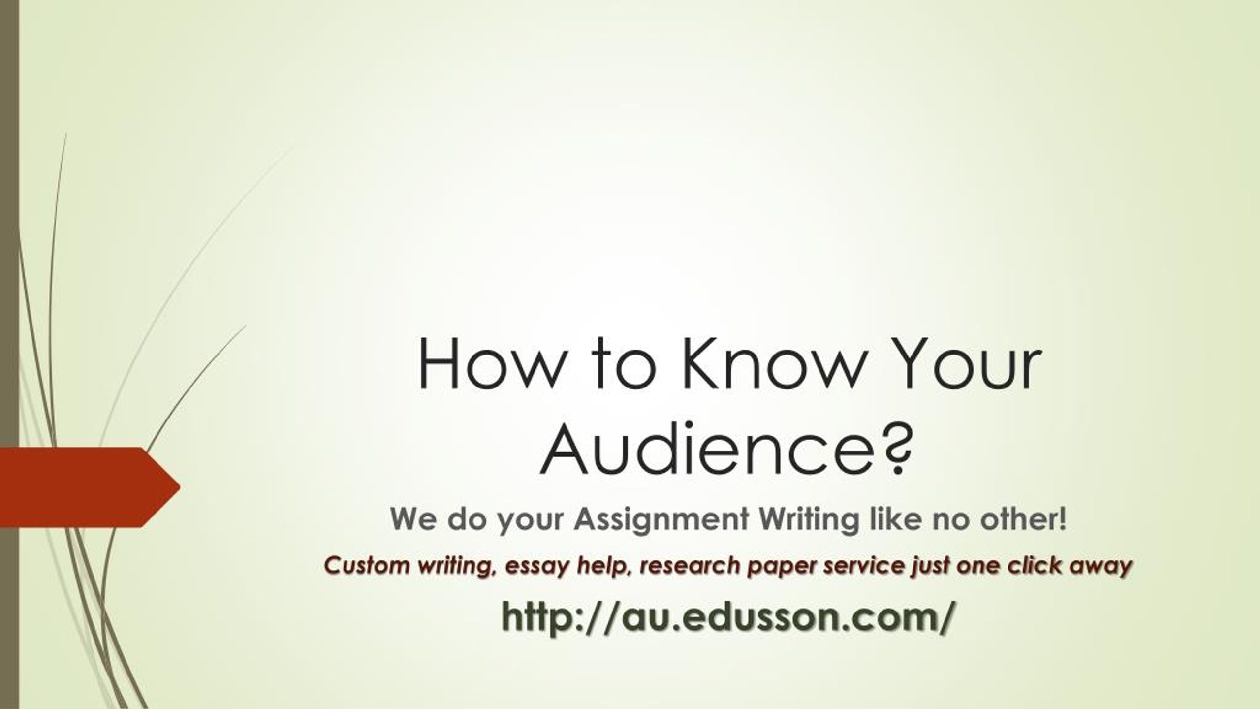 PPT - How to Know Your Audience? PowerPoint Presentation, free download ...
