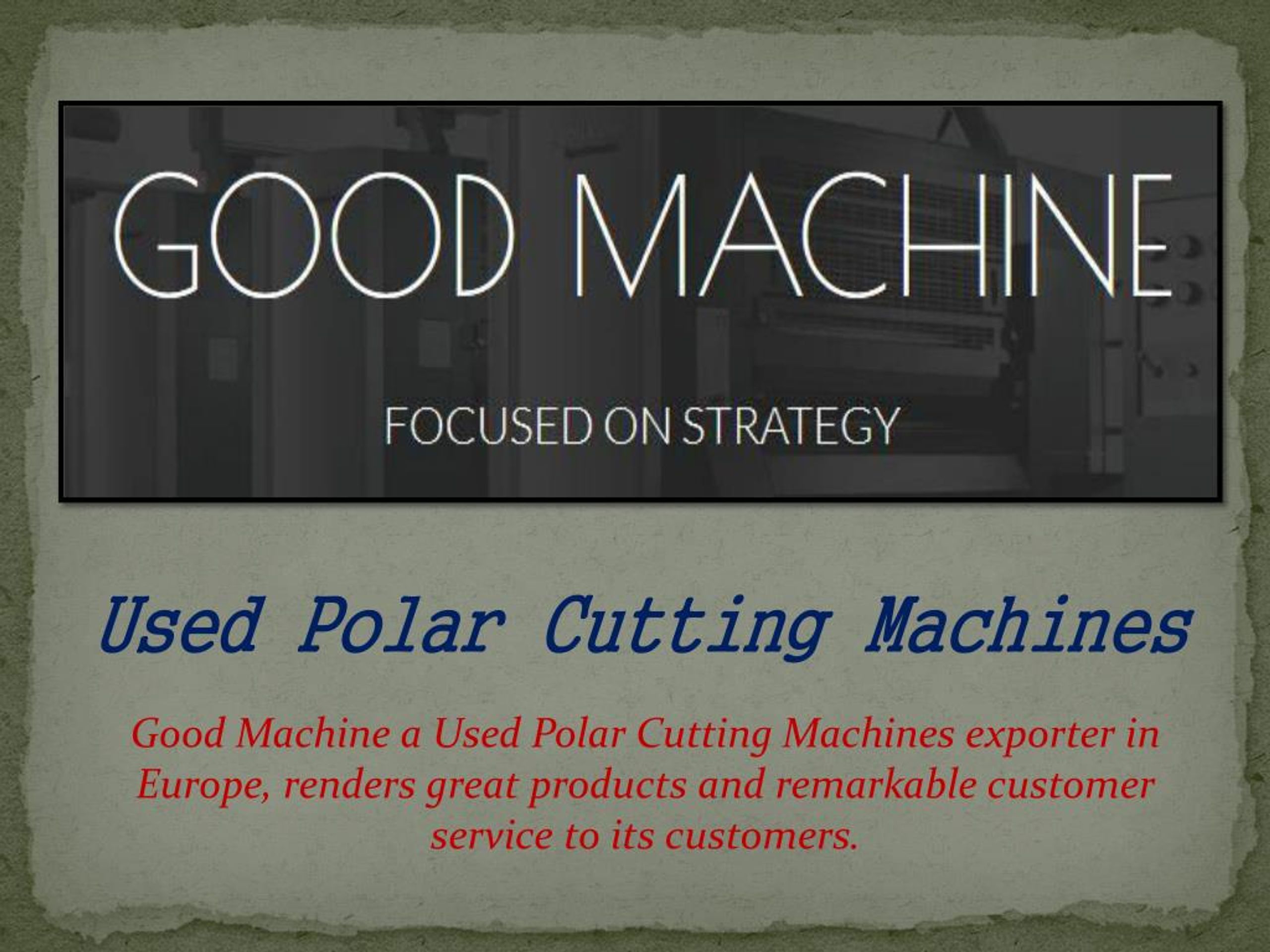 PPT - Used Polar Cutting Machines PowerPoint Presentation, free ...