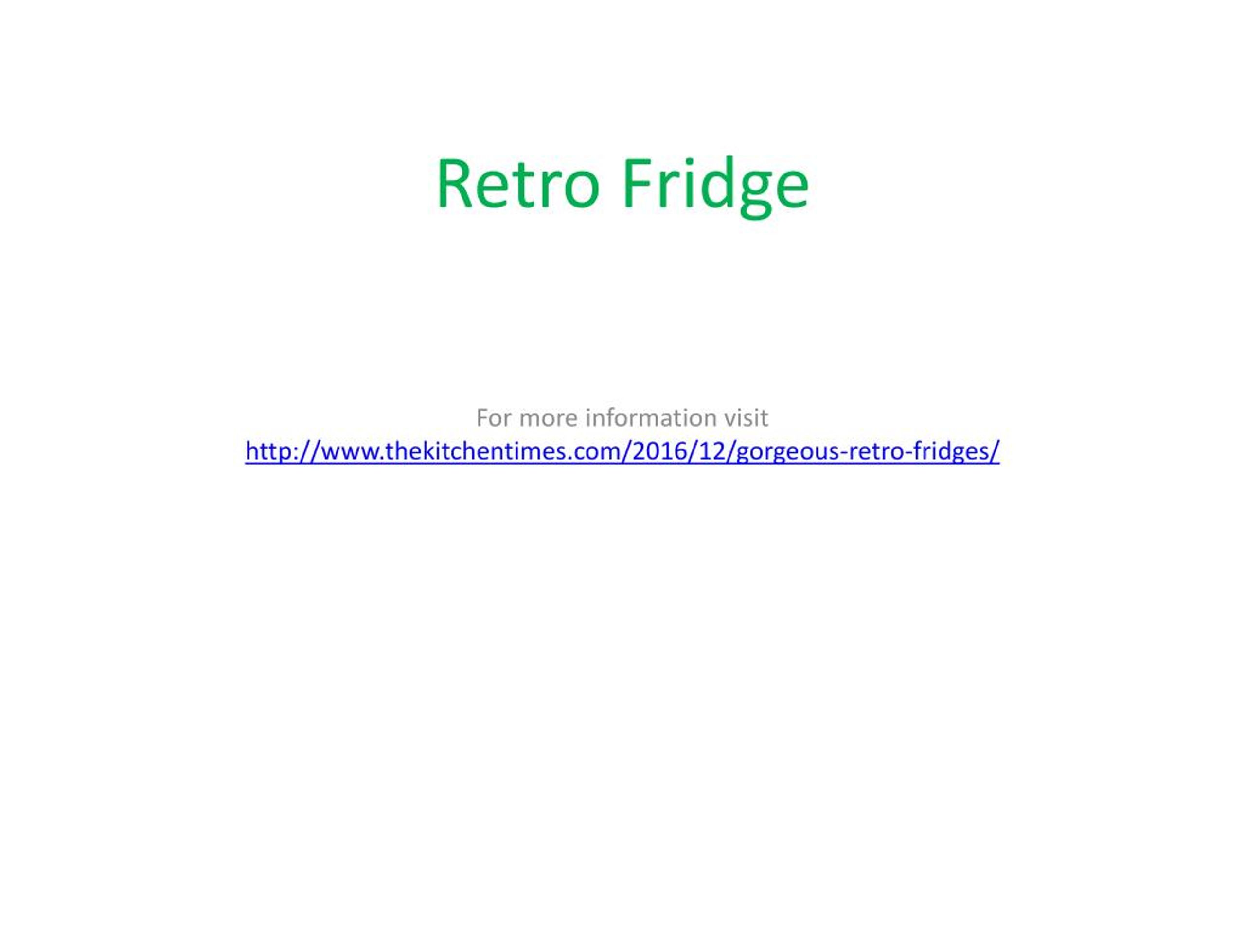 PPT - Retro Fridge PowerPoint Presentation, free download - ID:7488882