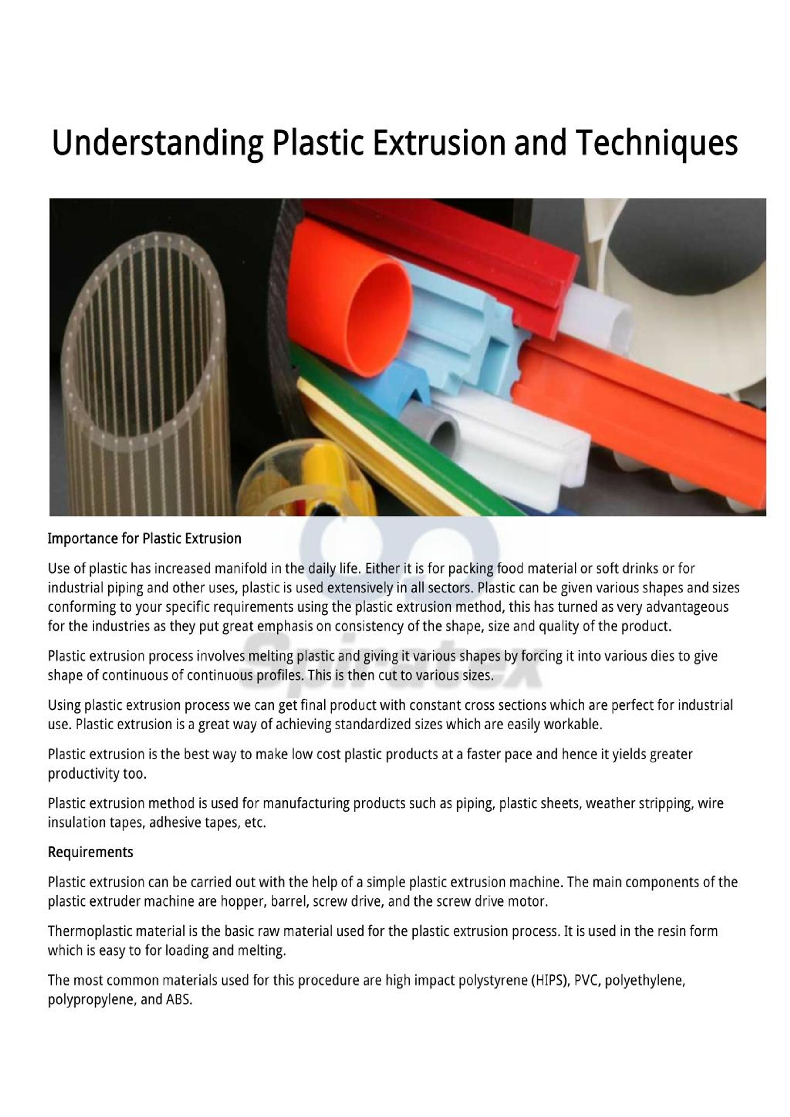 PPT - Understanding Plastic Extrusion and Techniques PowerPoint Presentation - ID:7494842