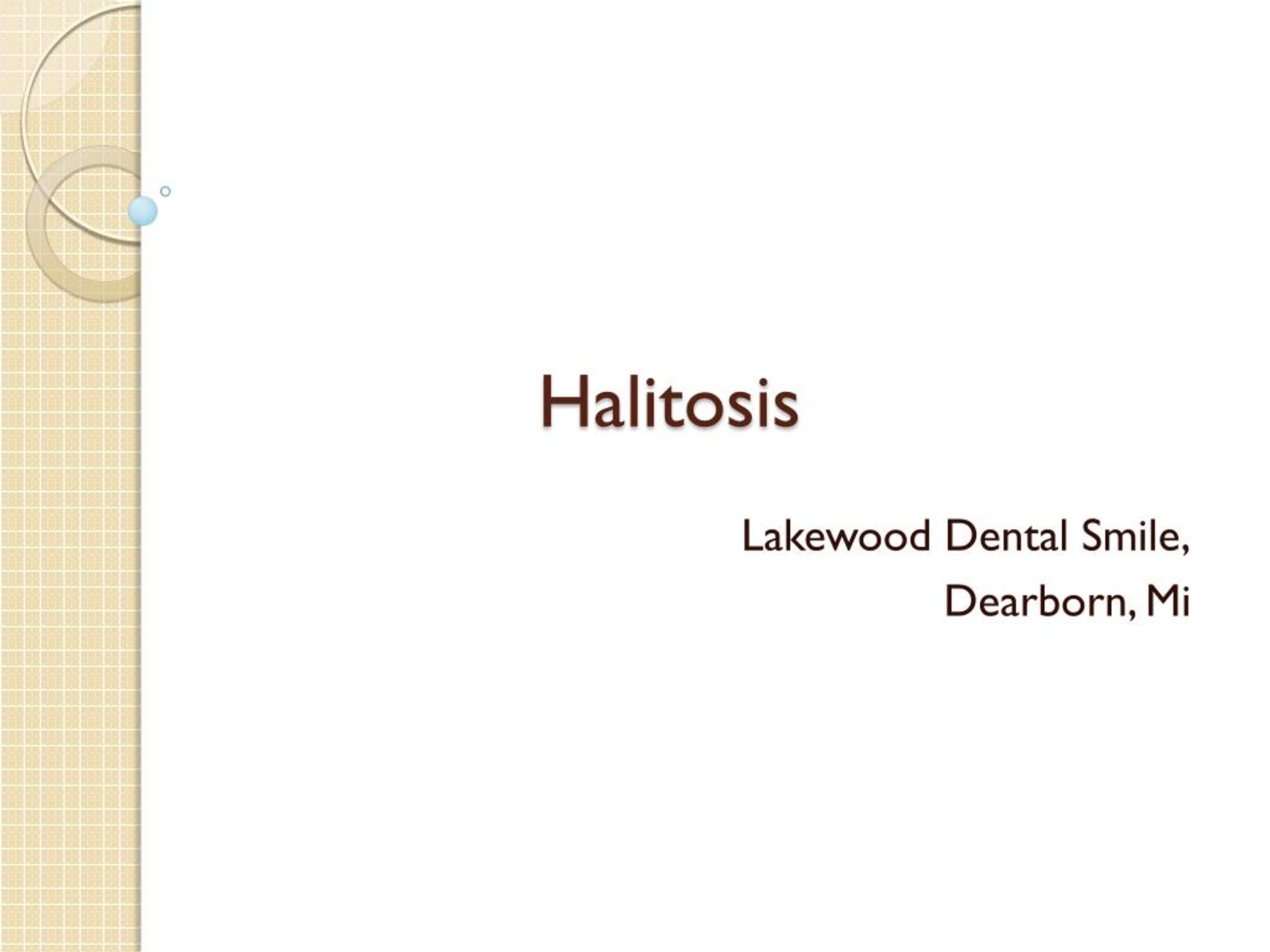 PPT - How to control Halitosis? PowerPoint Presentation, free download ...
