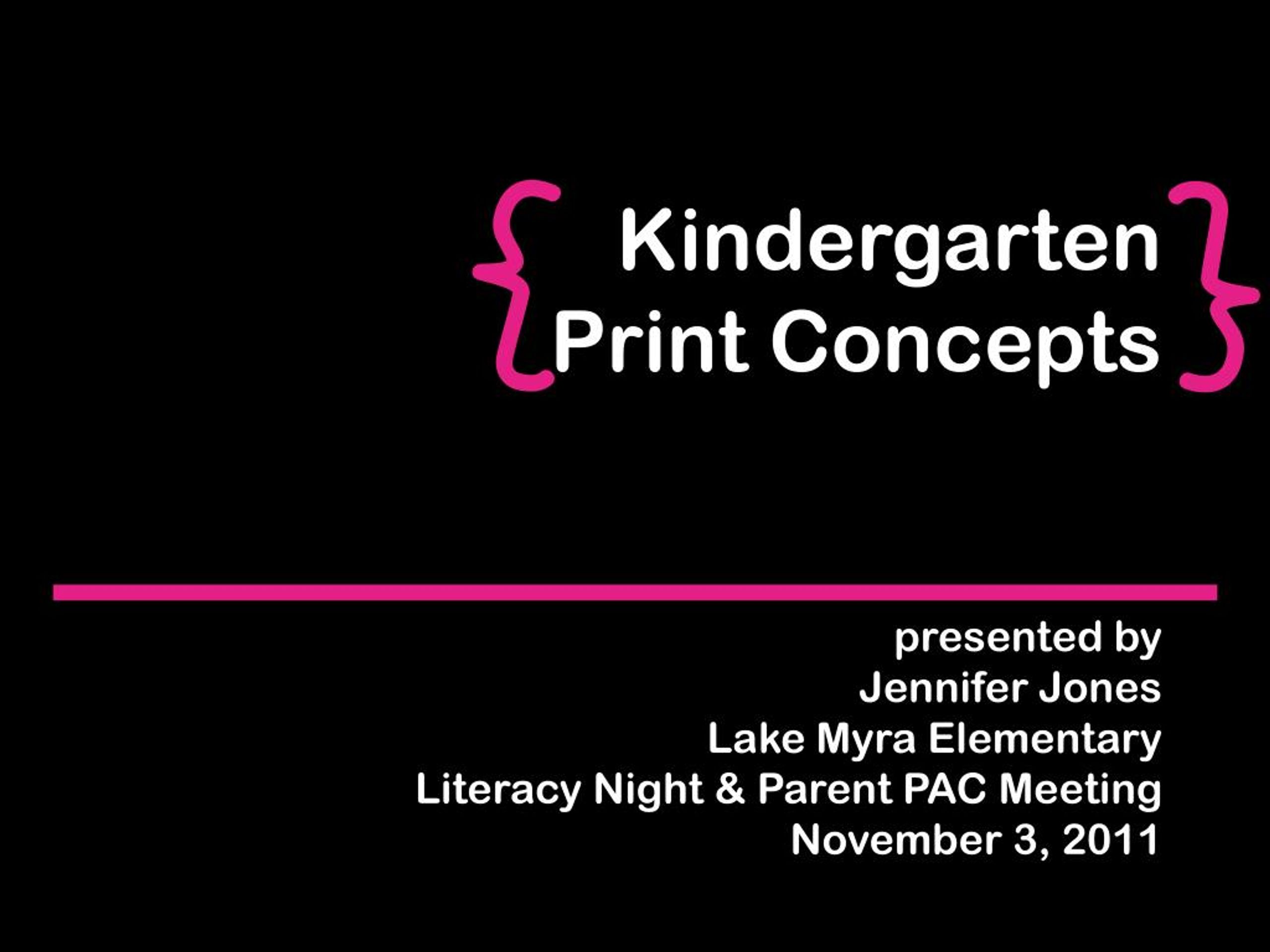 PPT - Kindergarten Print Concepts PowerPoint Presentation, free ...