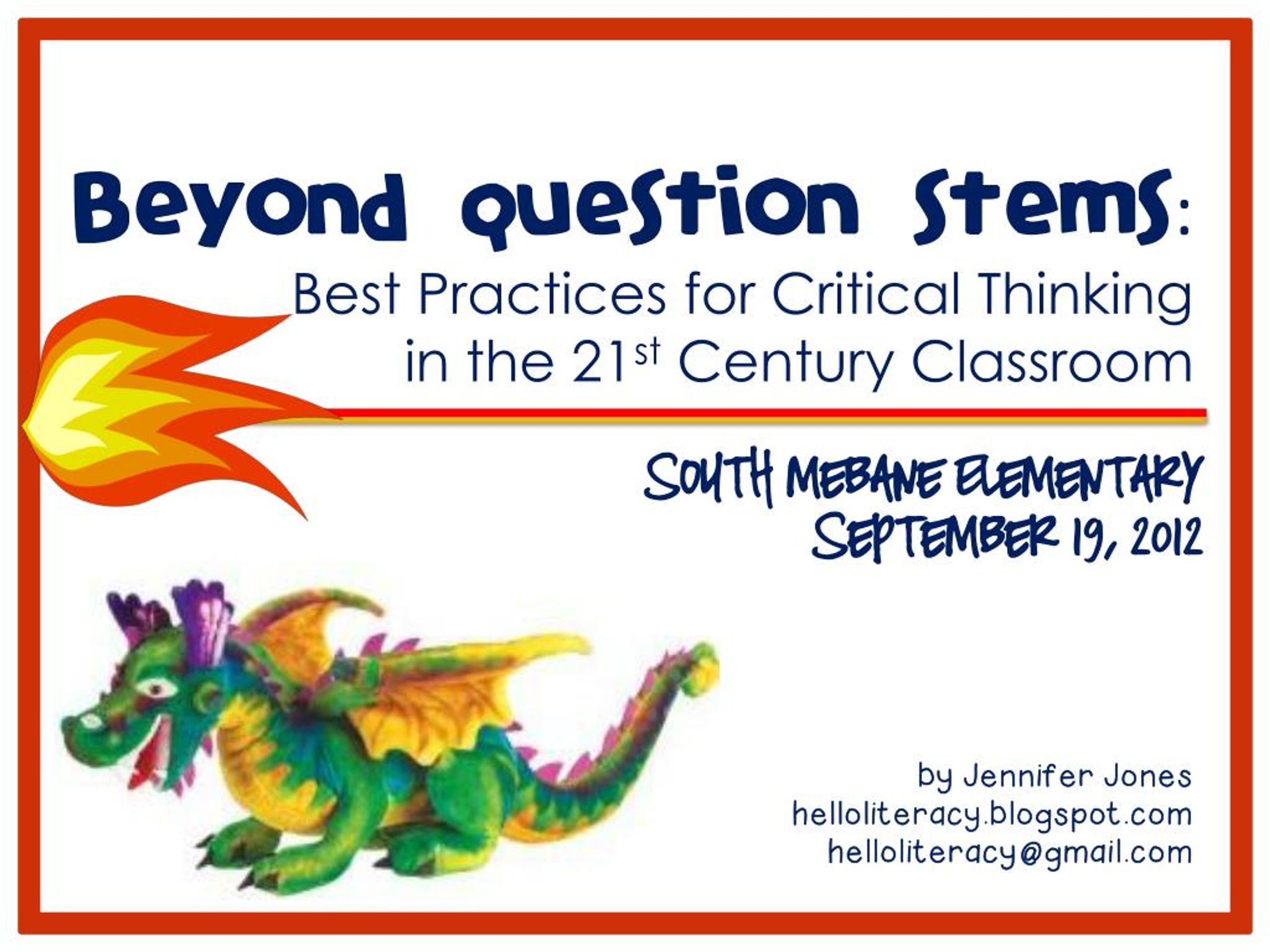PPT - Beyond Question Stems: Critical Thinking in the 21st Century ...