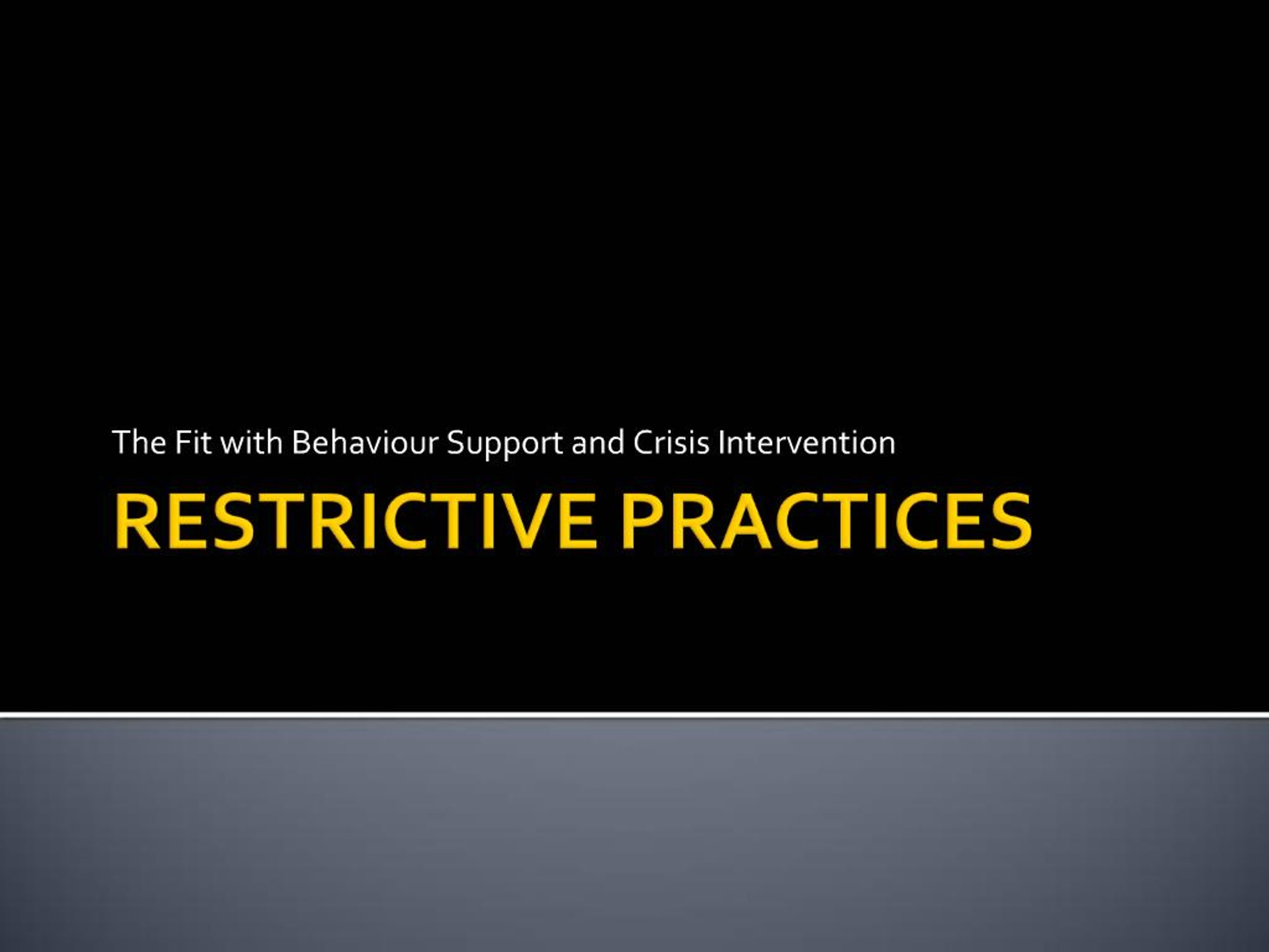 PPT - RESTRICTIVE PRACTICES PowerPoint Presentation, free download - ID ...