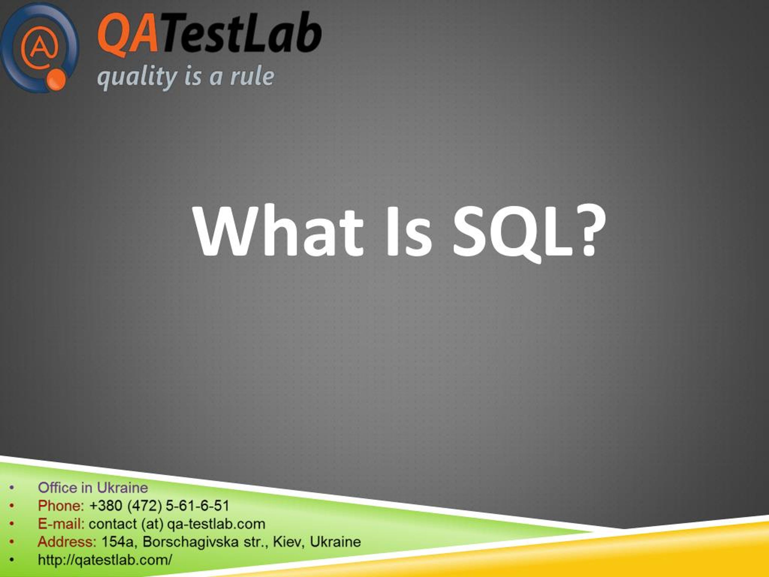 PPT - What Is SQL? PowerPoint Presentation, free download - ID:7505114