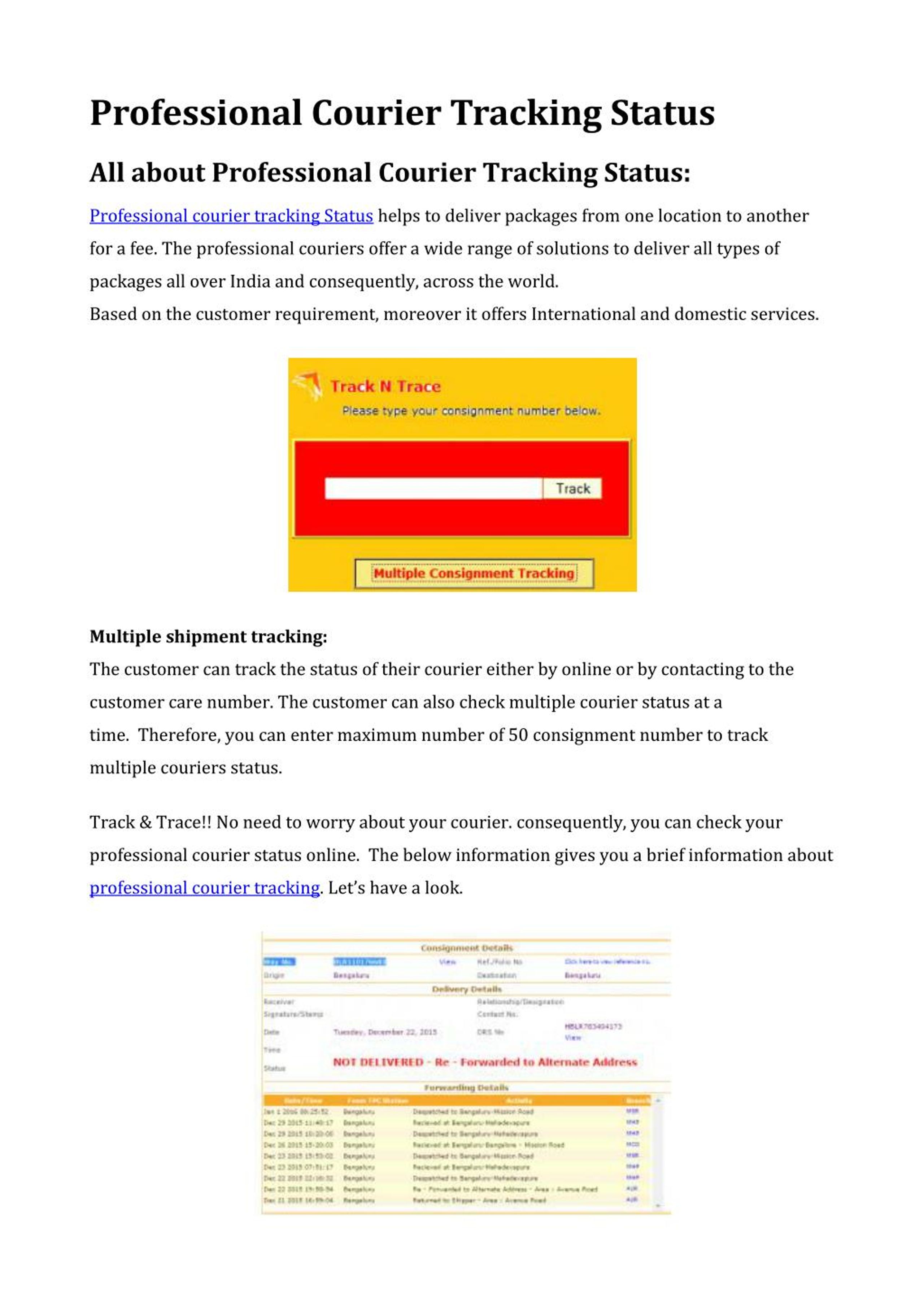 PPT - Professional Courier Tracking Status PowerPoint Presentation ...