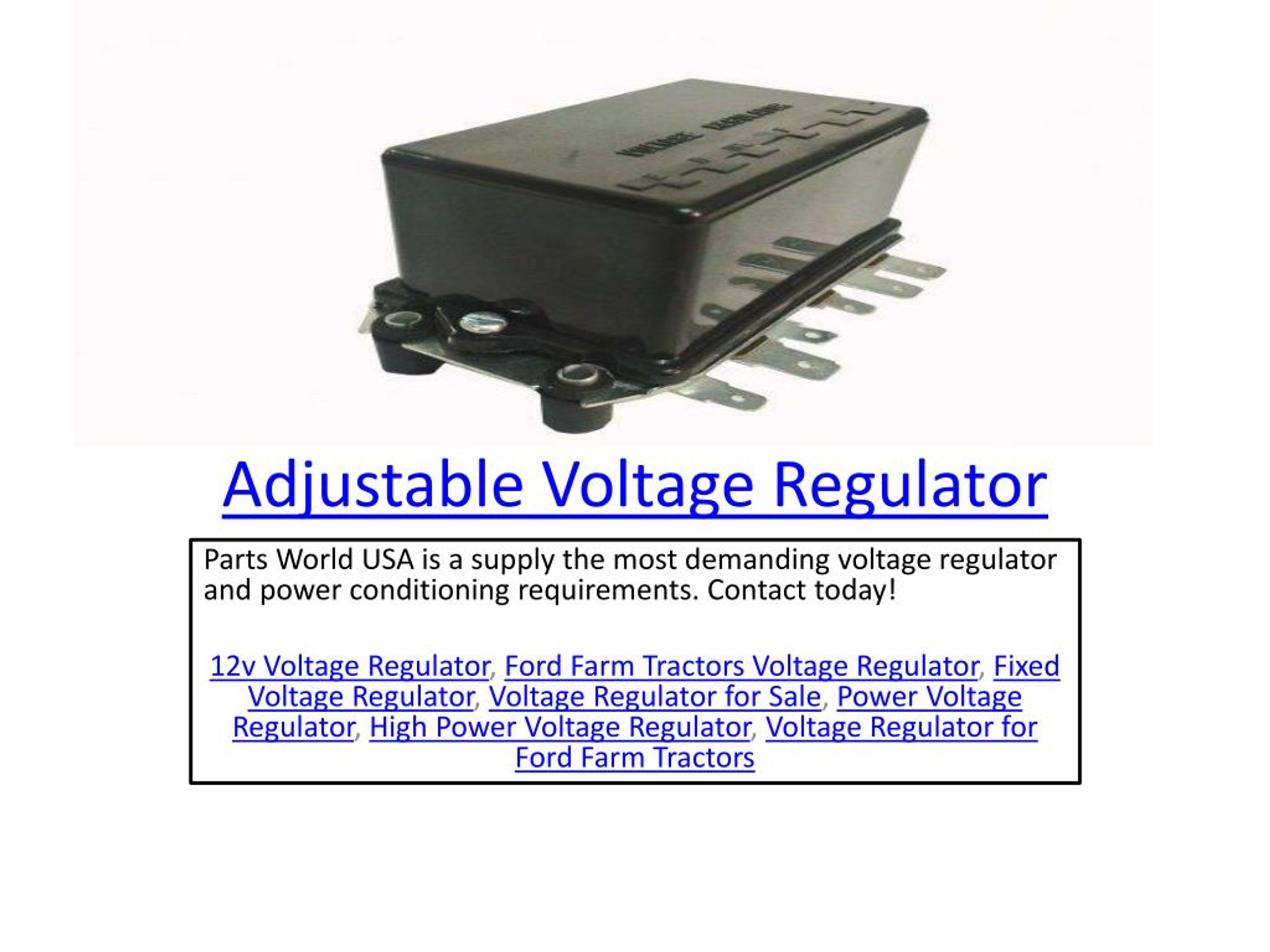 PPT - Adjustable Voltage Regulator PowerPoint Presentation, free ...