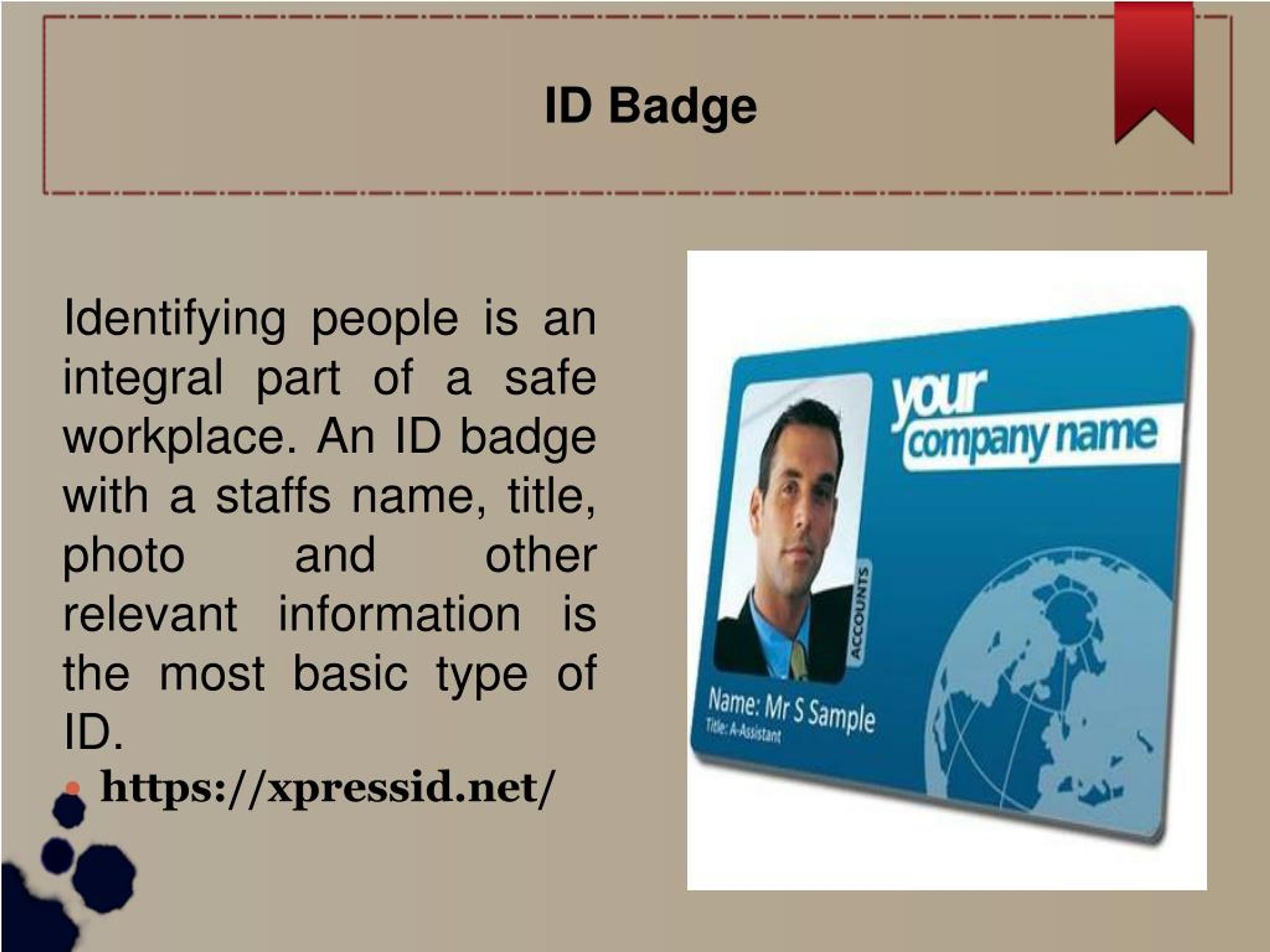 PPT - ID Badge PowerPoint Presentation, free download - ID:7511106