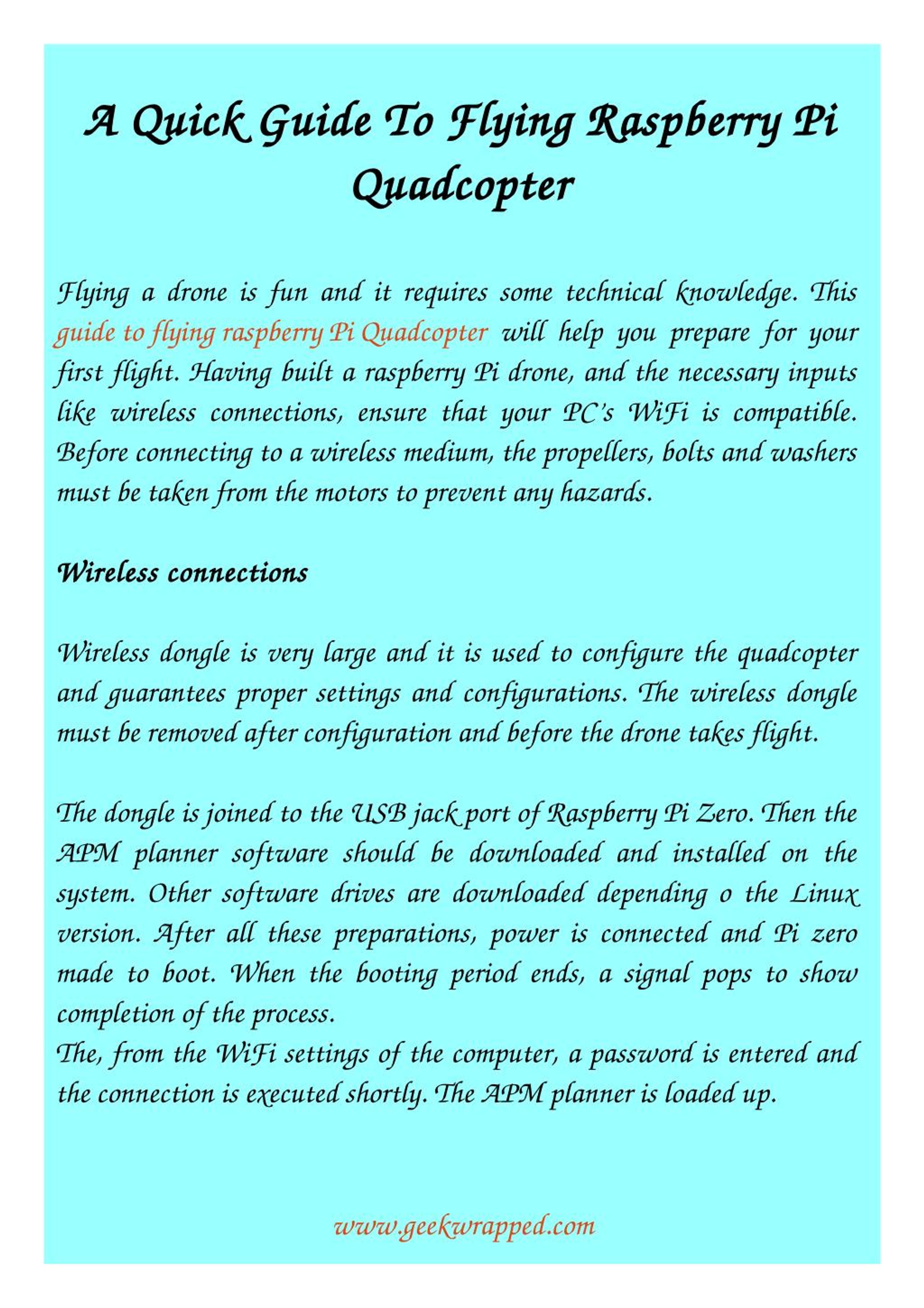 PPT - A Quick Guide To Flying Raspberry Pi Quadcopter PowerPoint ...