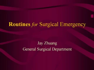 PPT - SURGICAL EMERGENCY PowerPoint Presentation, free download - ID:218528