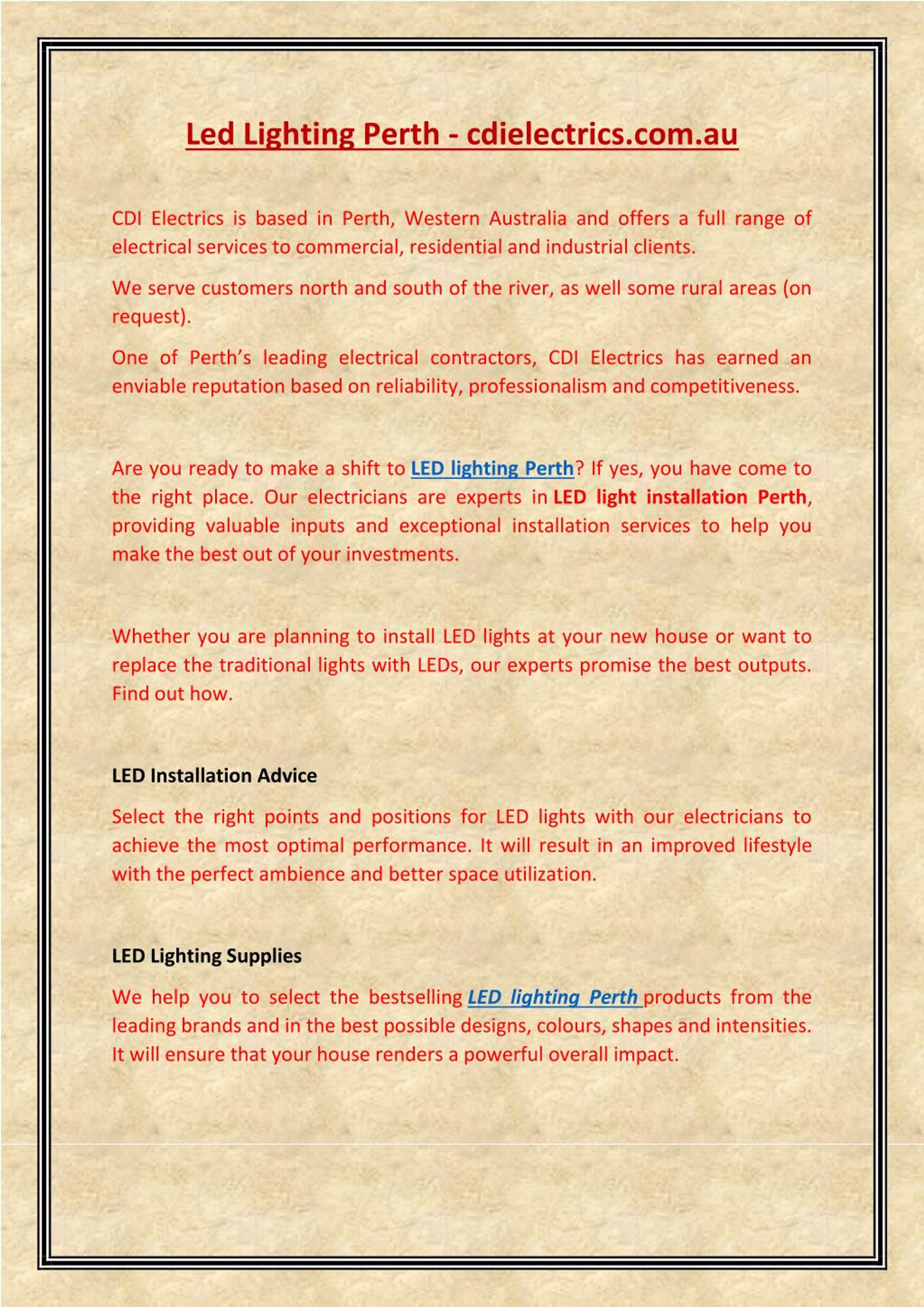 PPT - led lighting perth PowerPoint Presentation, free download - ID ...