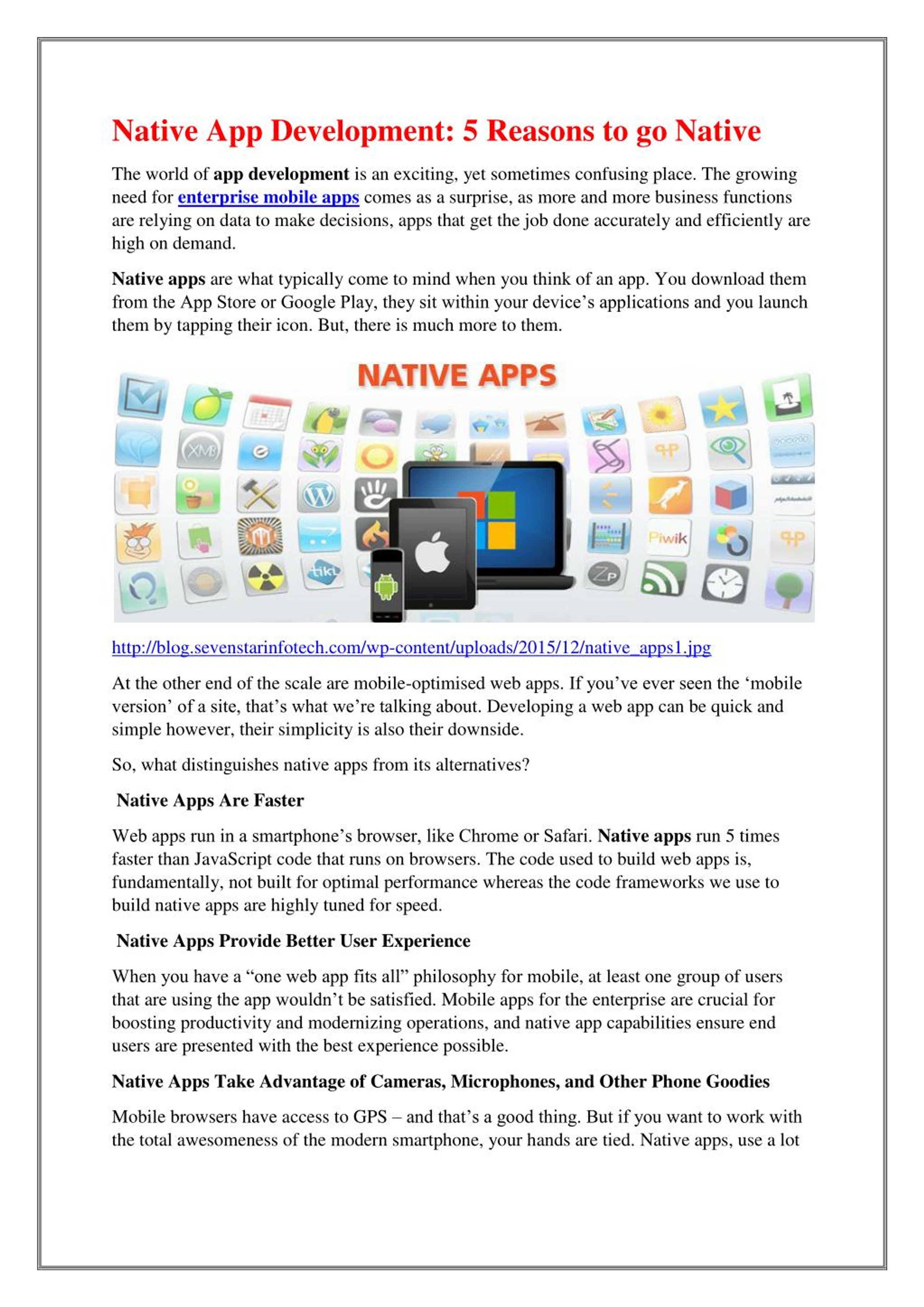 PPT - Native App Development: 5 Reasons to go Native PowerPoint ...