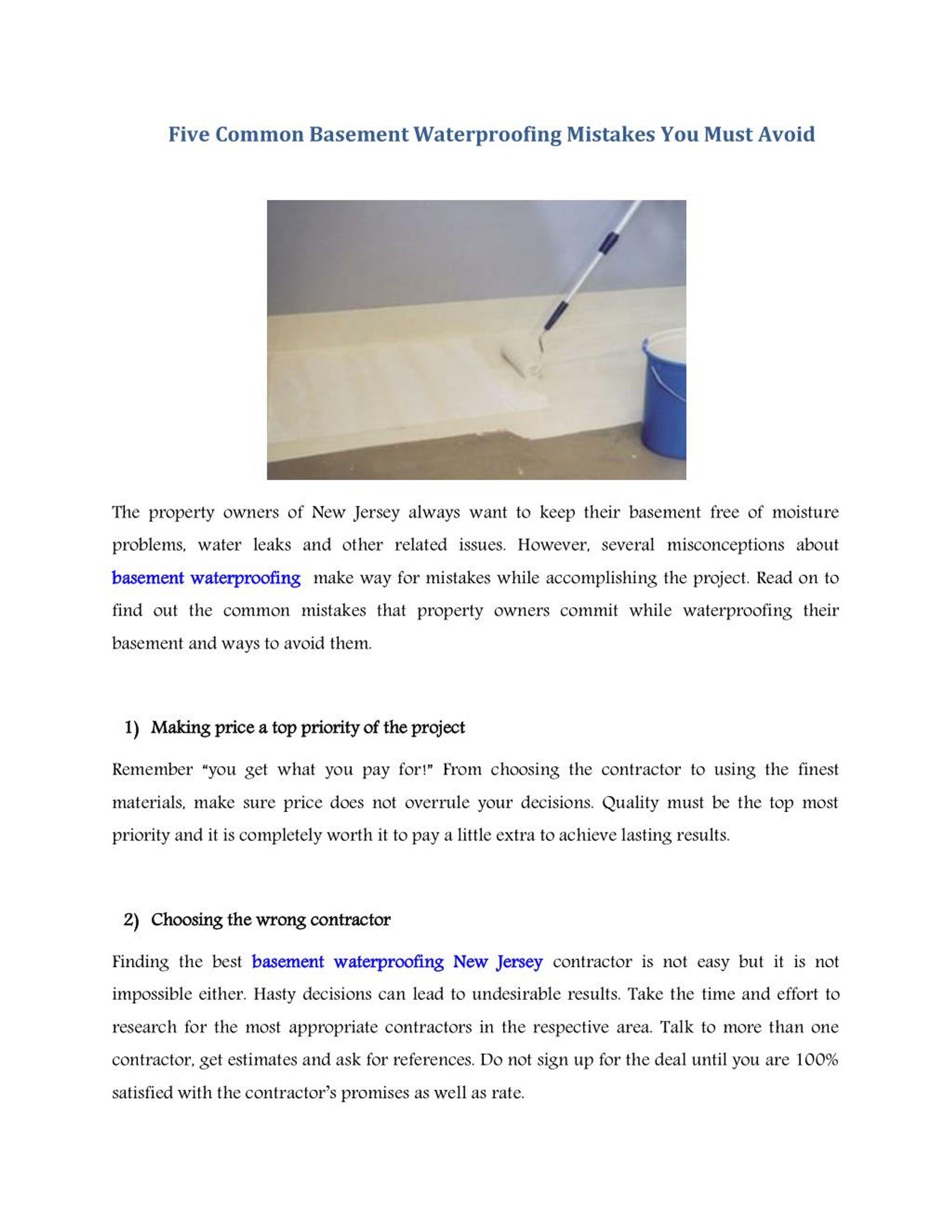 PPT - Five Common Basement Waterproofing Mistakes You Must Avoid ...