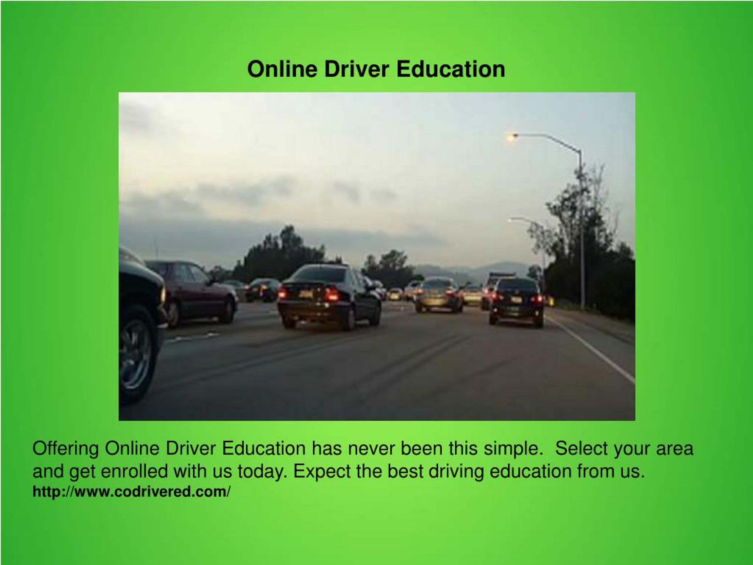 PPT - Online Driver Education PowerPoint Presentation, free download ...