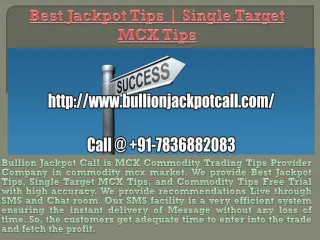 PPT - Commodity Jackpot Call | Single Target MCX Tips PowerPoint Presentation - ID:7527071